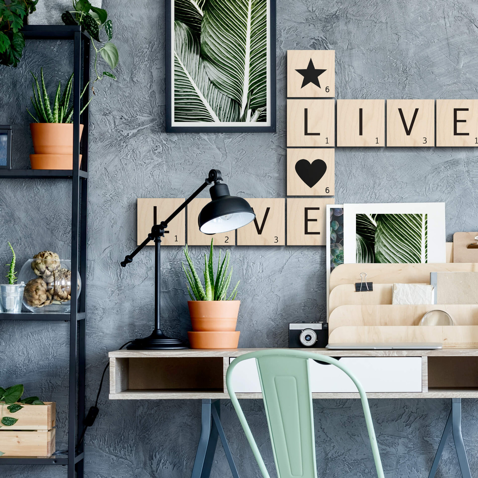 Scrabble Letter Ster | wall-art.nl