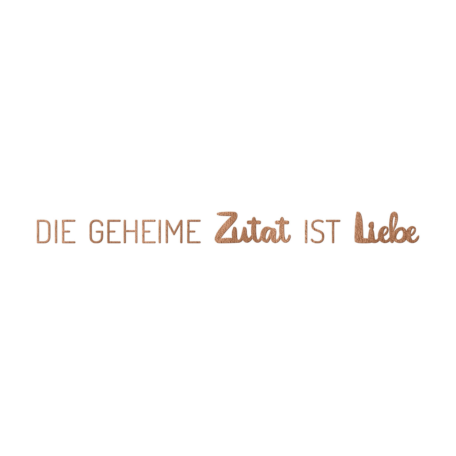 Holz Küchenspruch Die geheime Zutat ist Liebe - Mahagoniholz | wall-art.de