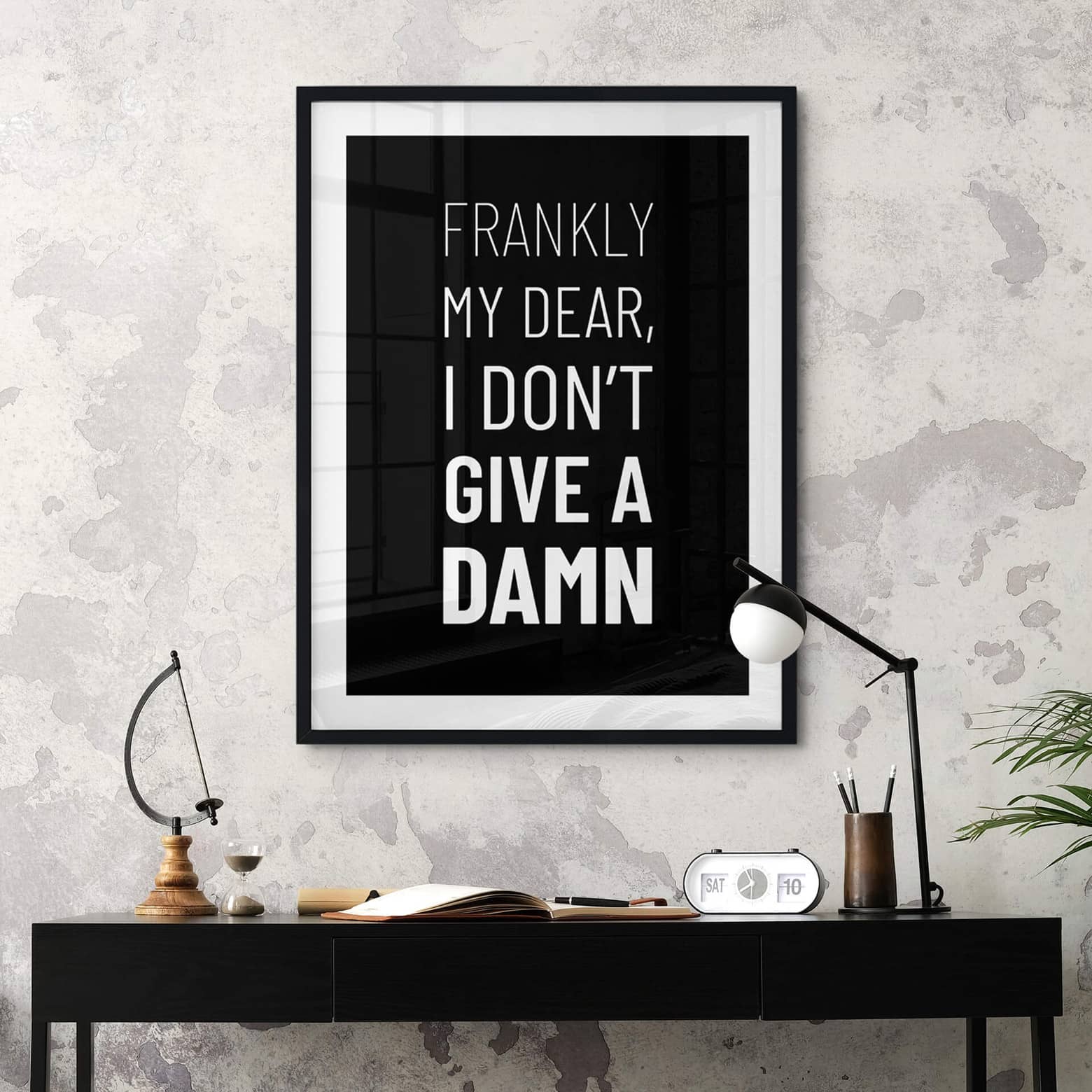 Plakat Frankly my dear, I don't give a damn | wall-art.dk