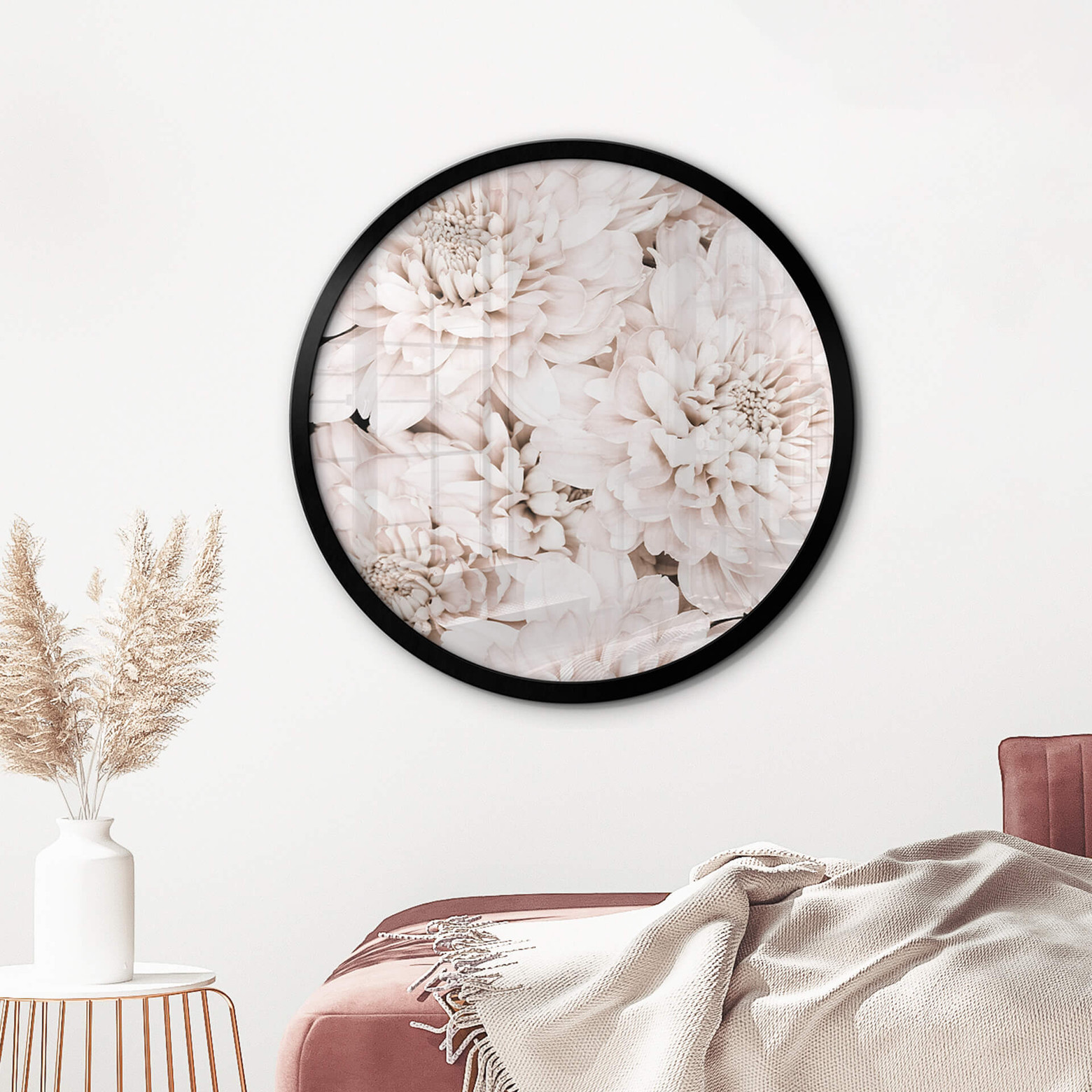 Poster 1X Studio - Aster Apricot - Rund | wall-art.de