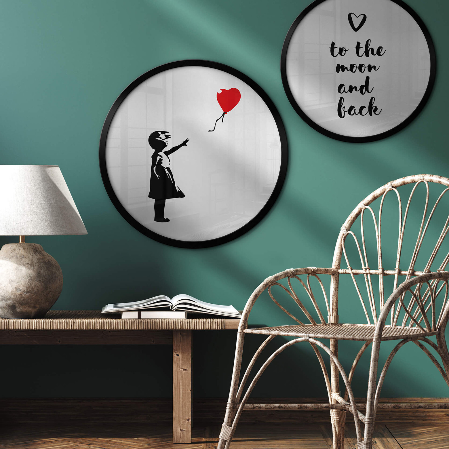 Poster Banksy - Girl with the red Balloon | wall-art.com