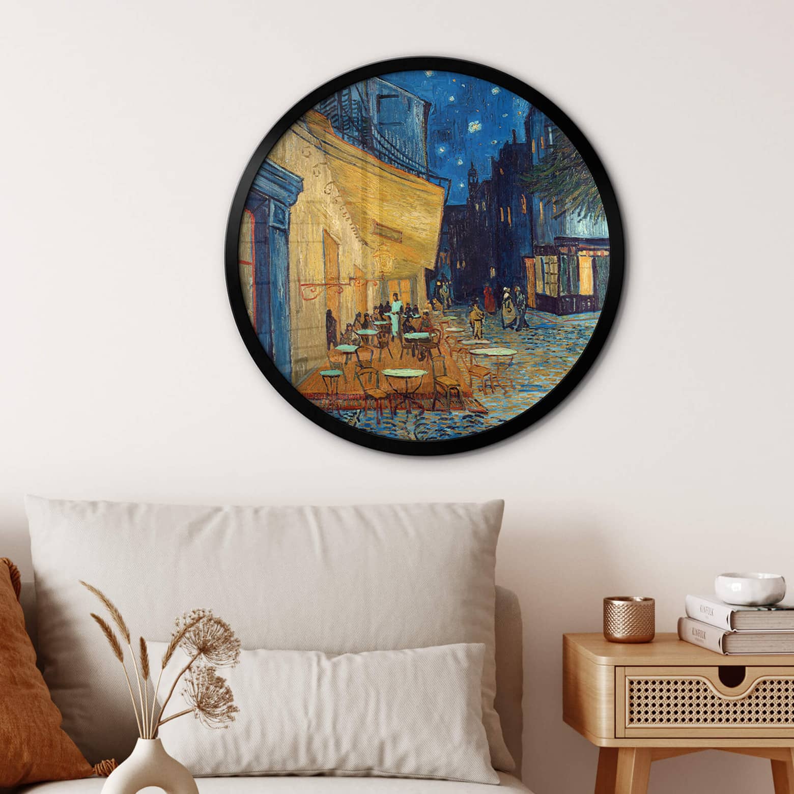 Poster Rond van Gogh - Terras in de Avond | wall-art.nl