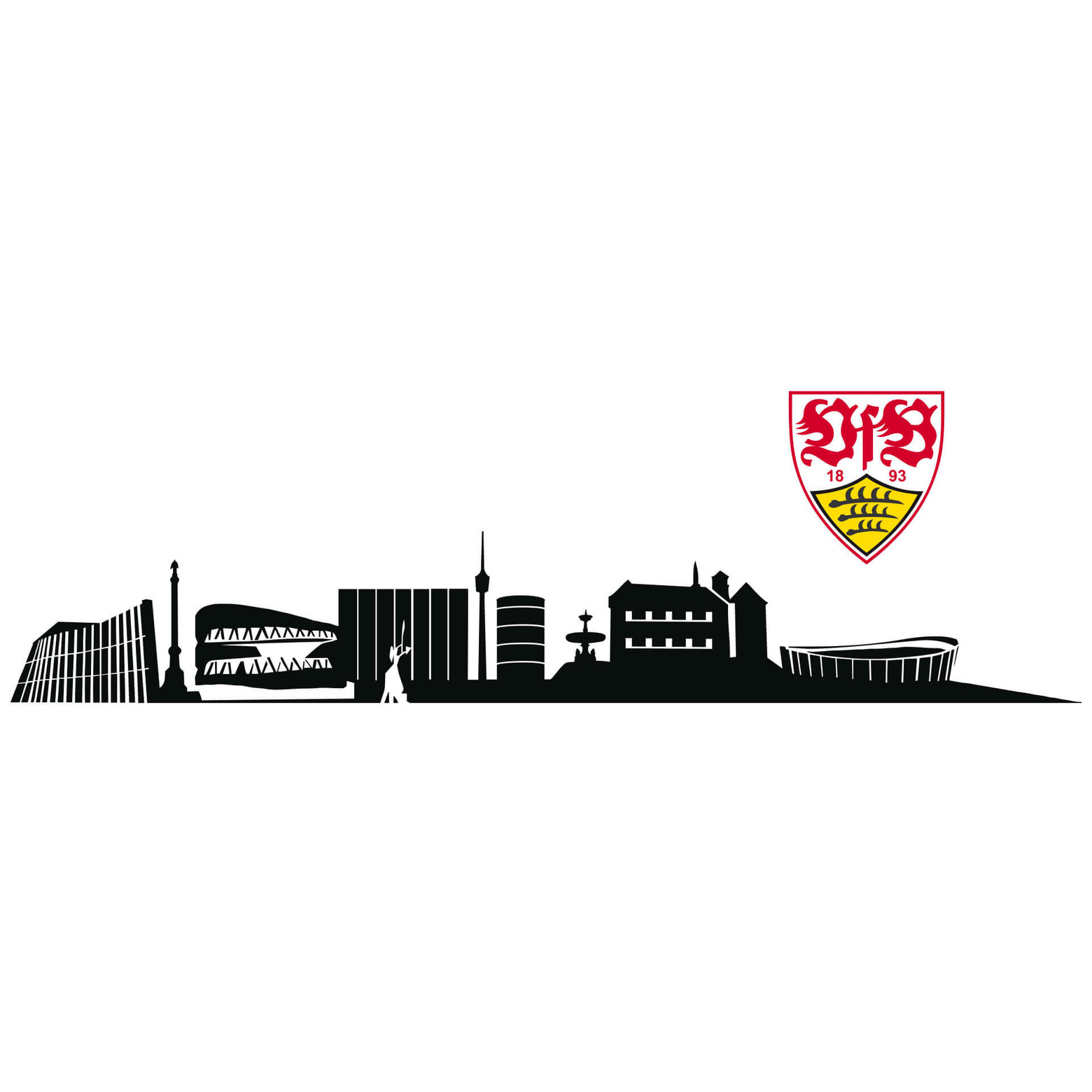Wandtattoo VfB Stuttgart Skyline - Wandsticker für VfB-Fans | wall-art.de