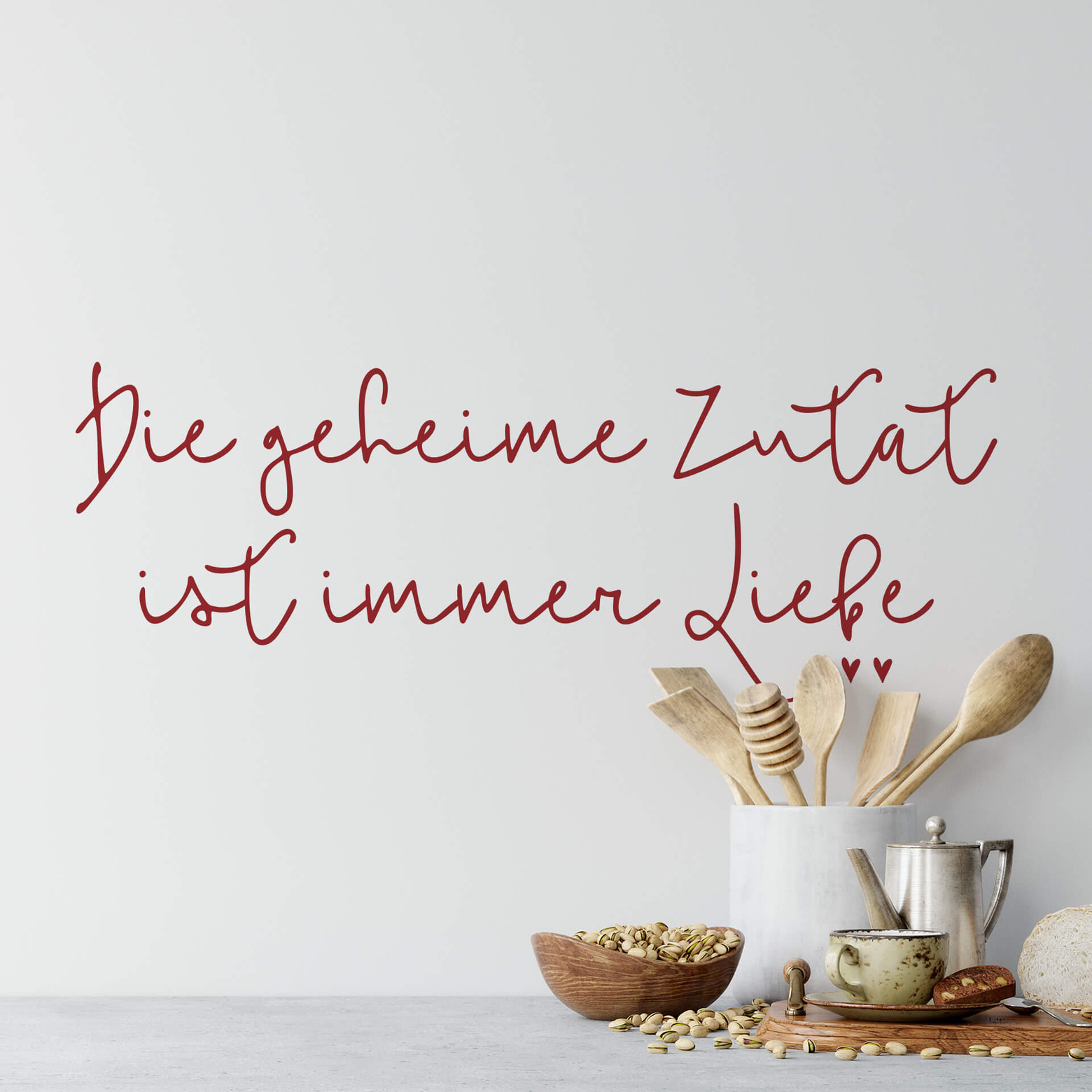 Wandtattoo Die geheime Zutat ist immer Liebe | wall-art.de