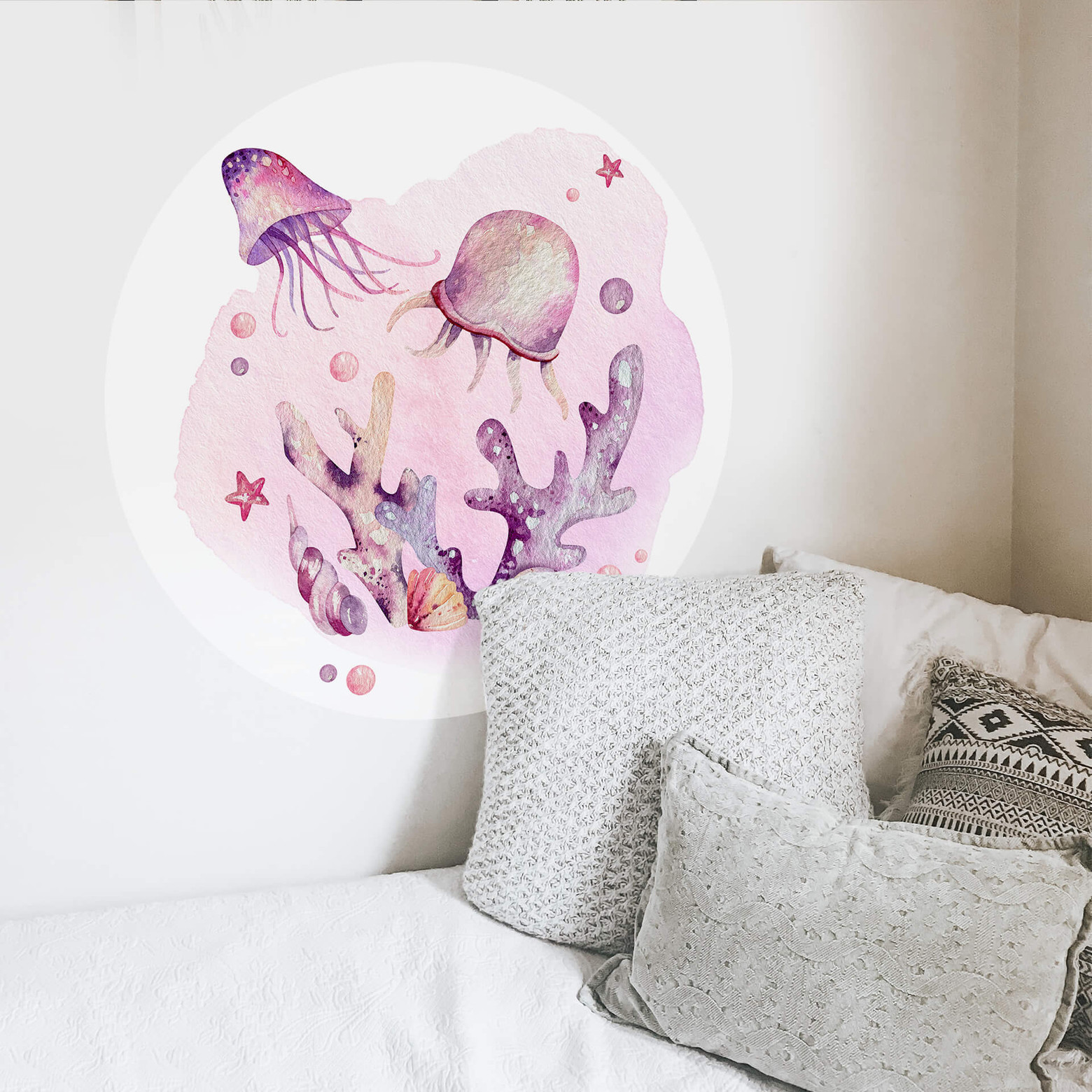 Zelfklevende Wandcirkel Kvilis - Kwal | wall-art.nl