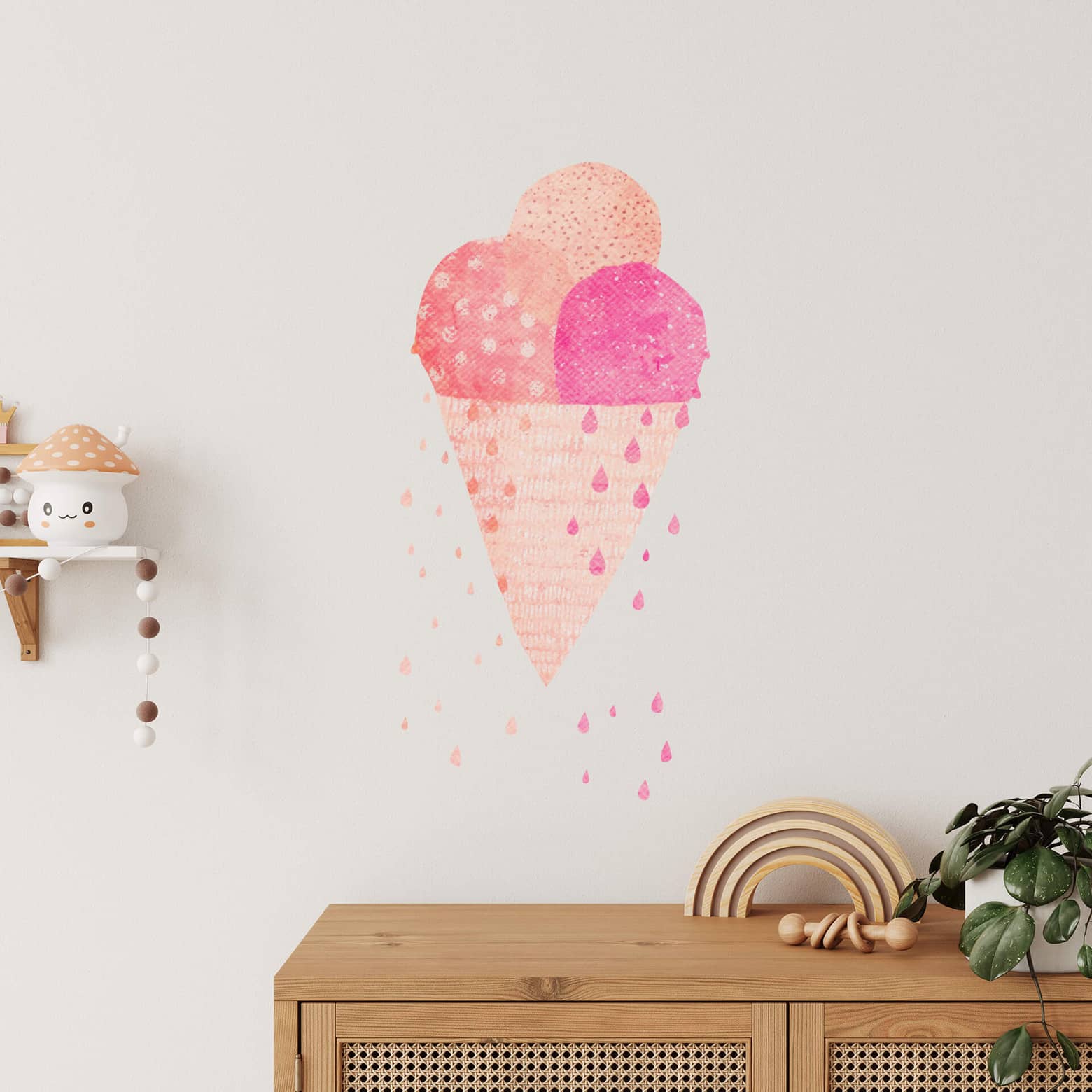 Tatuaggio a parete Treechild - Tre palline di gelato in estate | wall ...