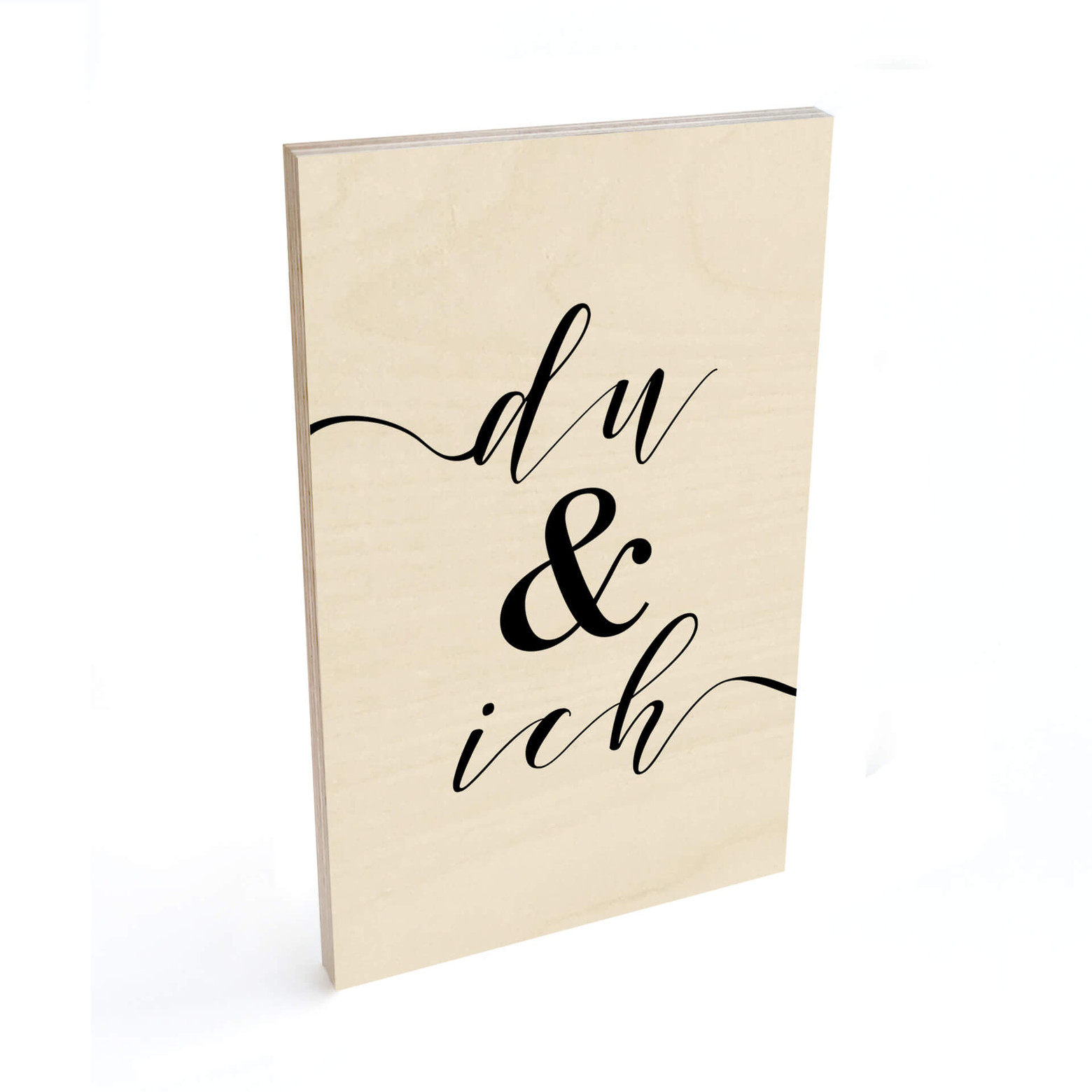 Holzposter Du und ich | wall-art.de