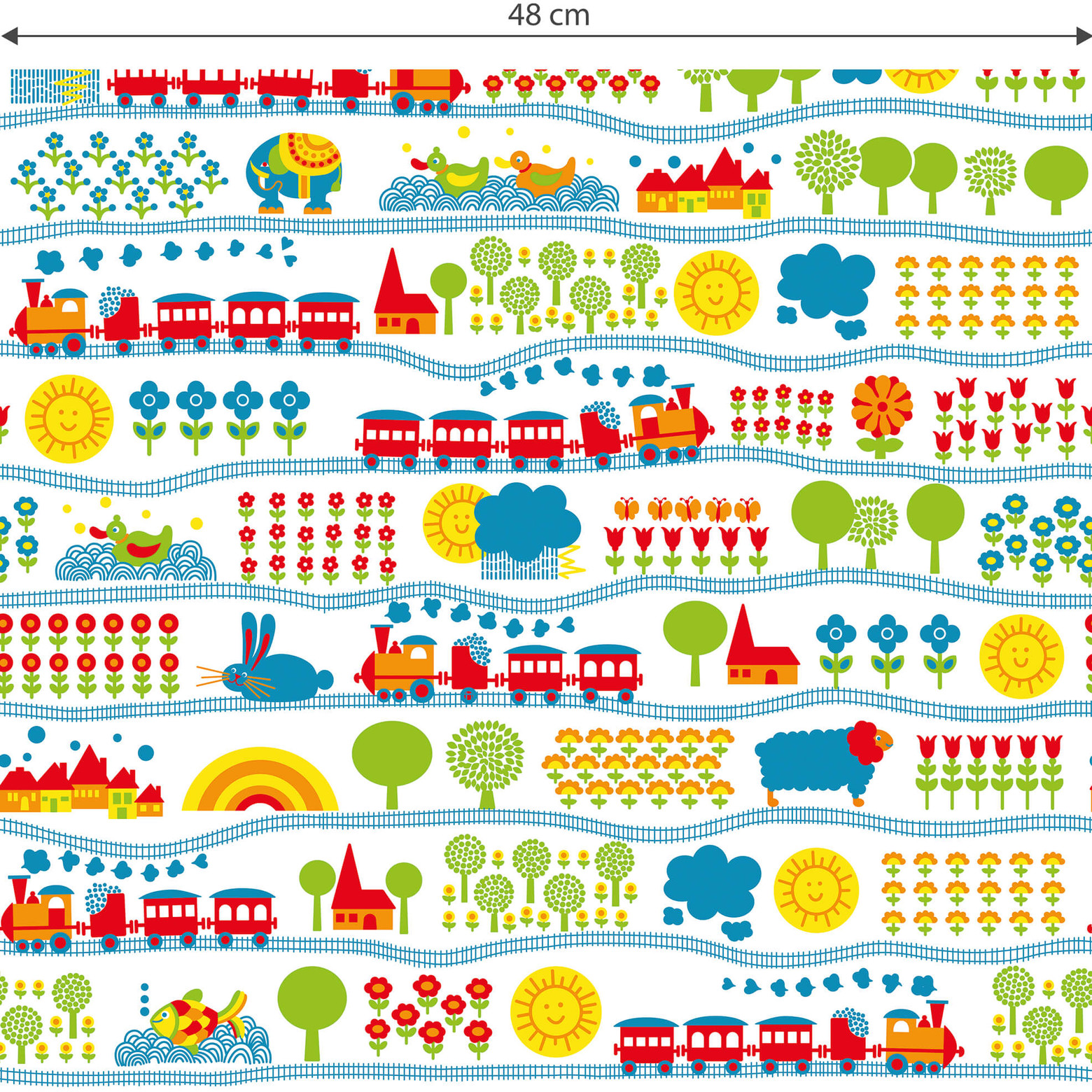 Mustertapete byGraziela - Eisenbahn | wall-art.de