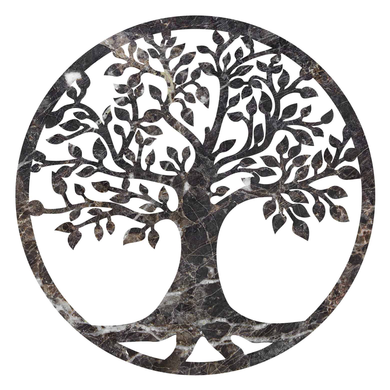 Wandtattoo Lebensbaum in dunkler Marmoroptik | wall-art.de