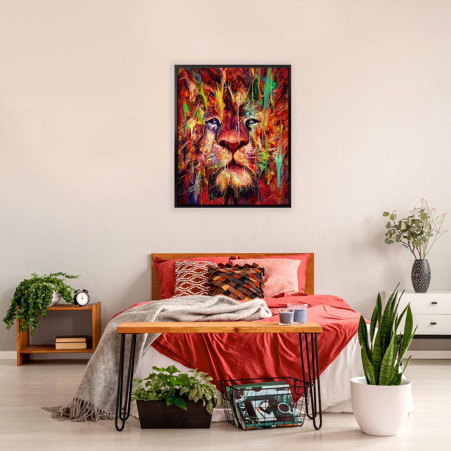 Poster Nicebleed - Lion Red | wall-art.de