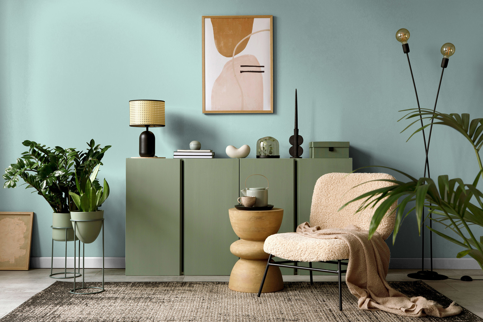 Premium Wandfarbe Blau - Tuchmatte Innenwandfarbe - PURO c4006 emerald ...