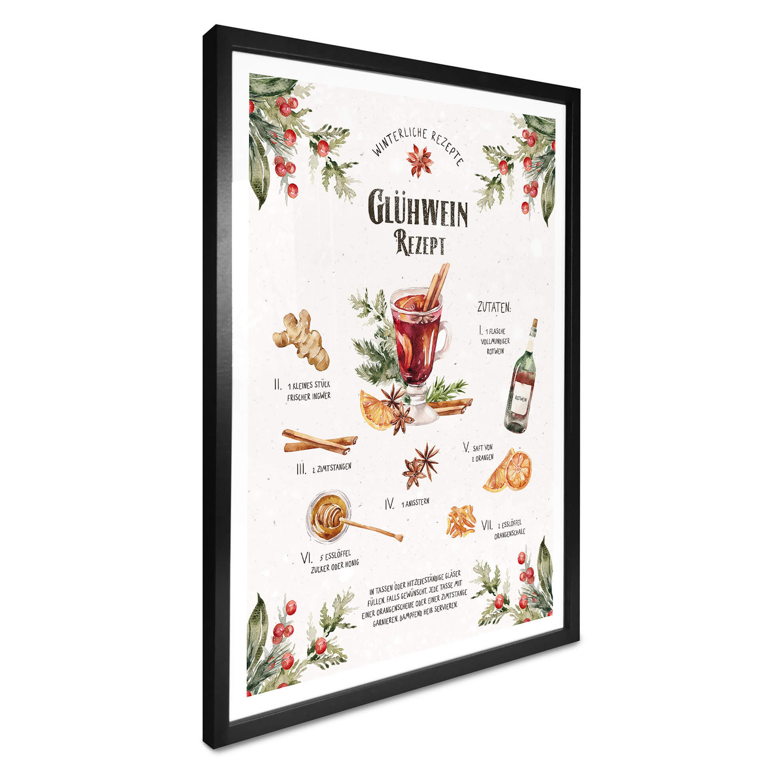 Poster Glühwein Rezept | wall-art.de