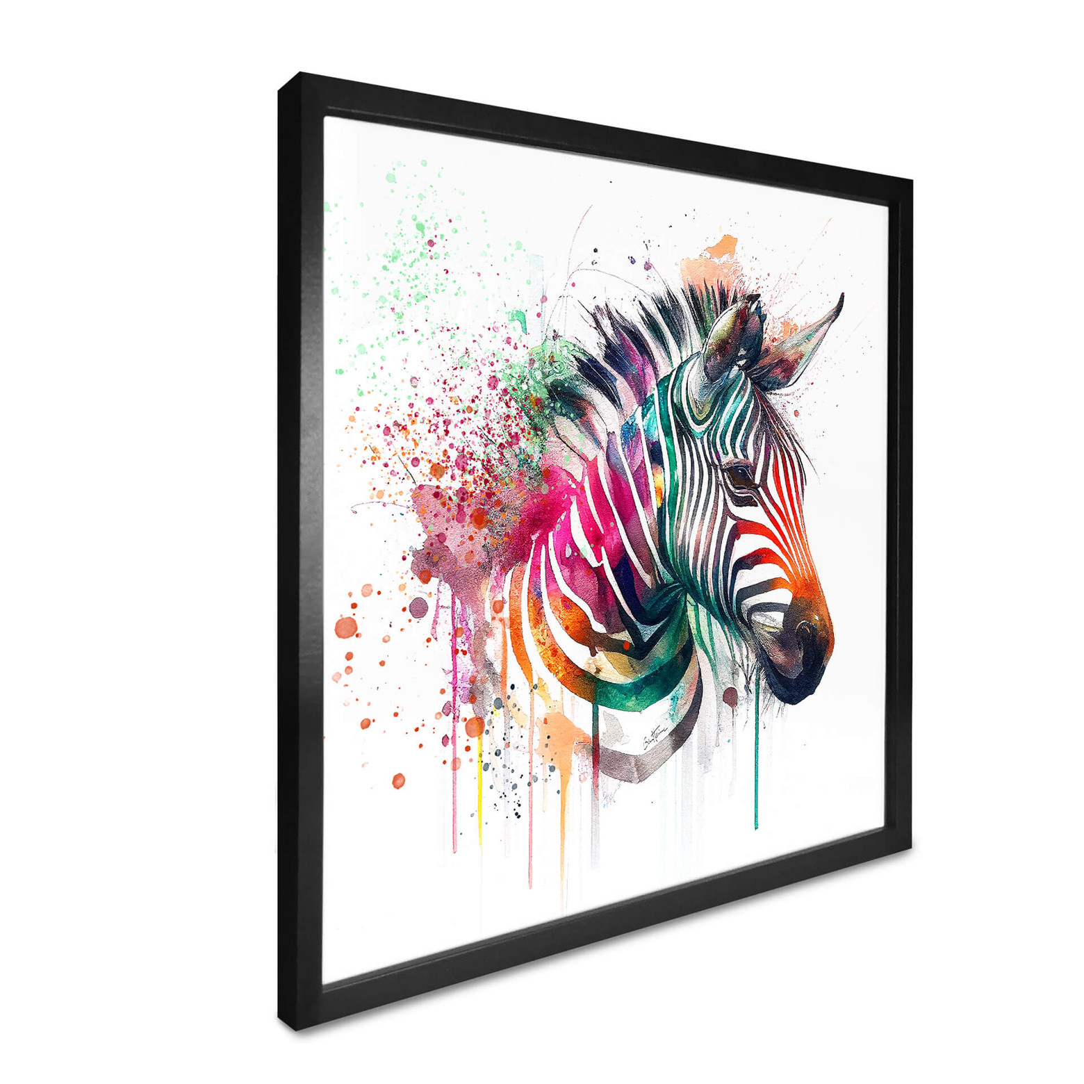 Poster Heine - Rainbow Zebra | wall-art.it