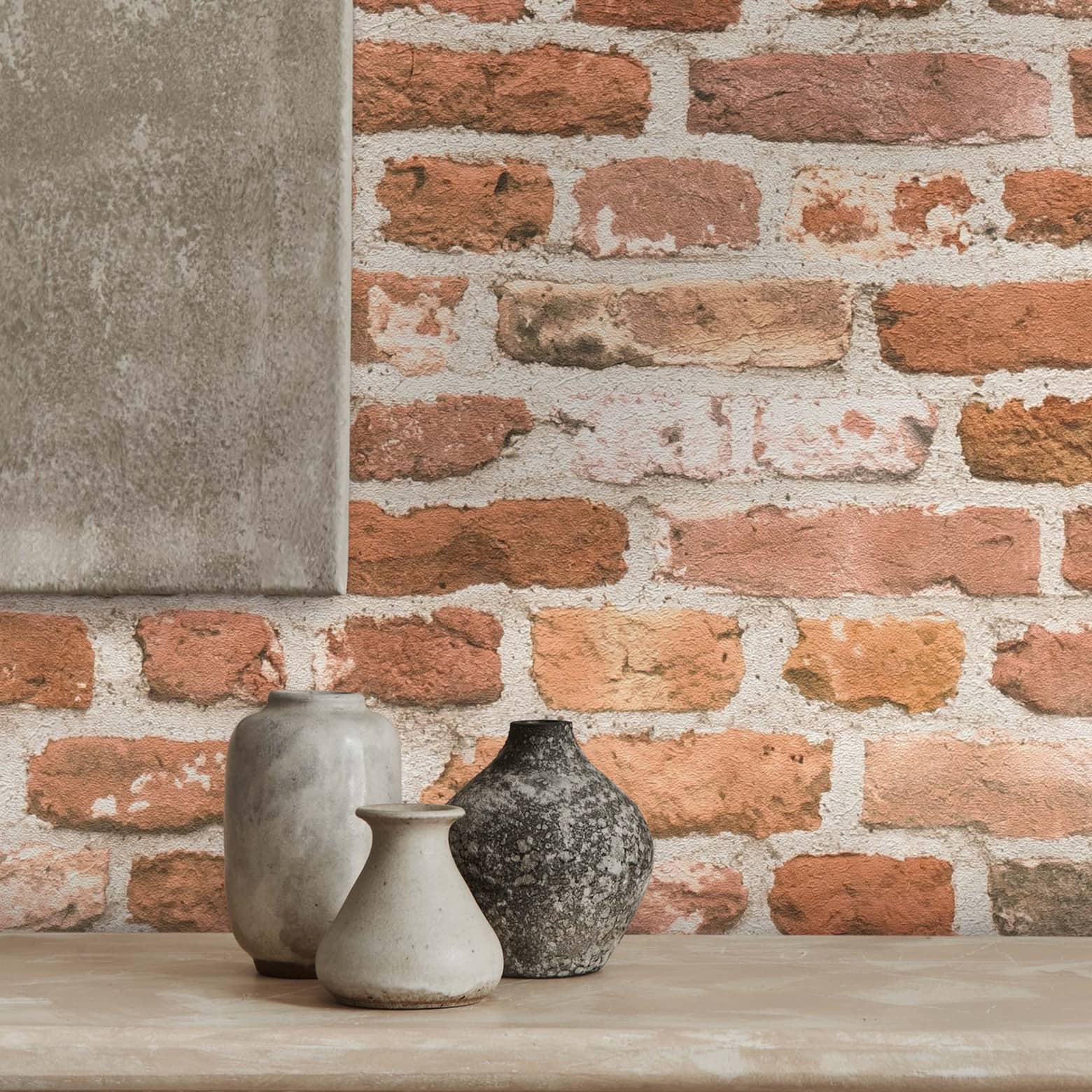 A.S. Création Vliestapete The BOS - Steintapete Backstein Tapete Rot ...