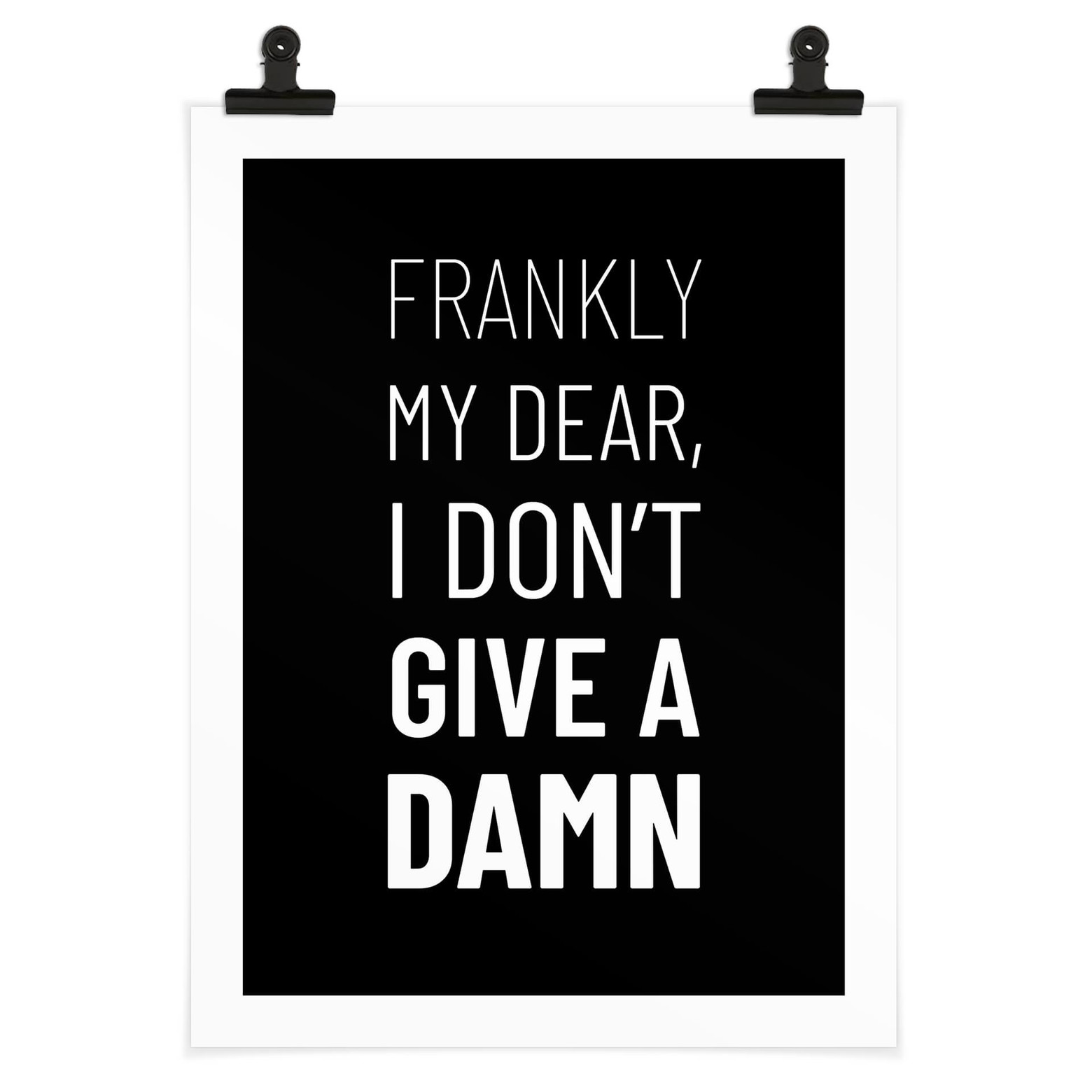 Poster Filmzitat - Frankly my dear, I don't give a damn | wall-art.de