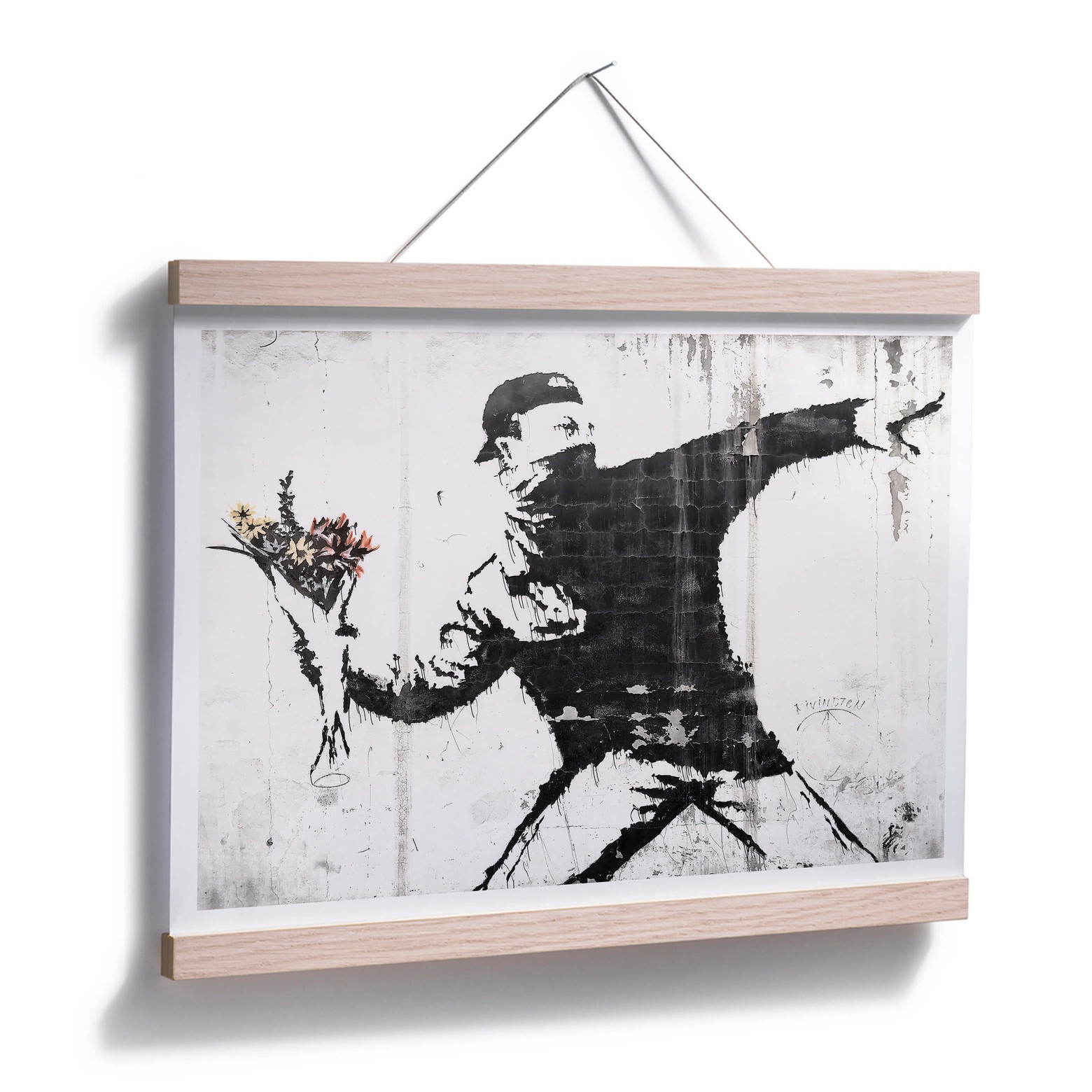 Poster Banksy - Flower thrower | wall-art.fr
