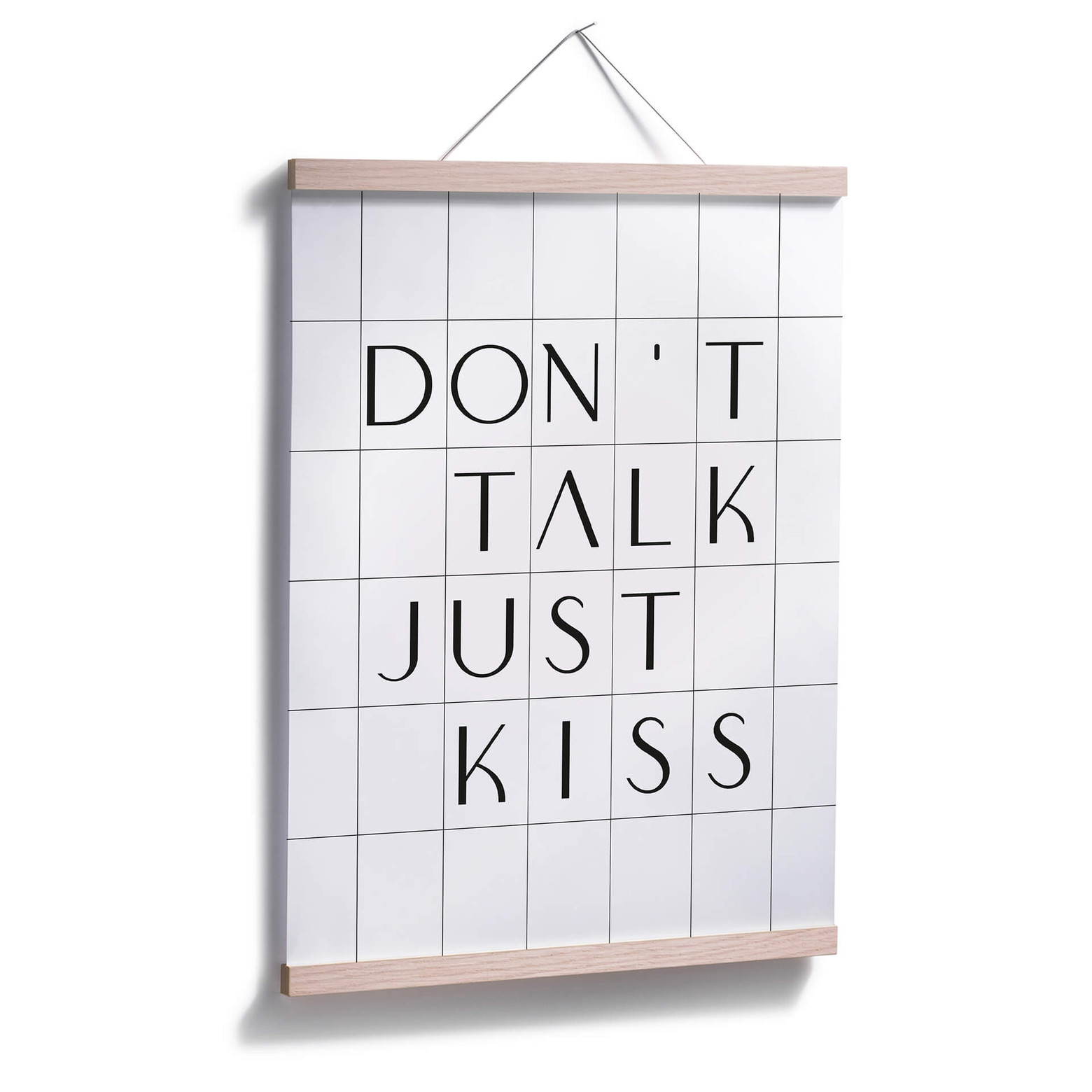 Poster mit Raster - Don't talk just kiss | wall-art.de