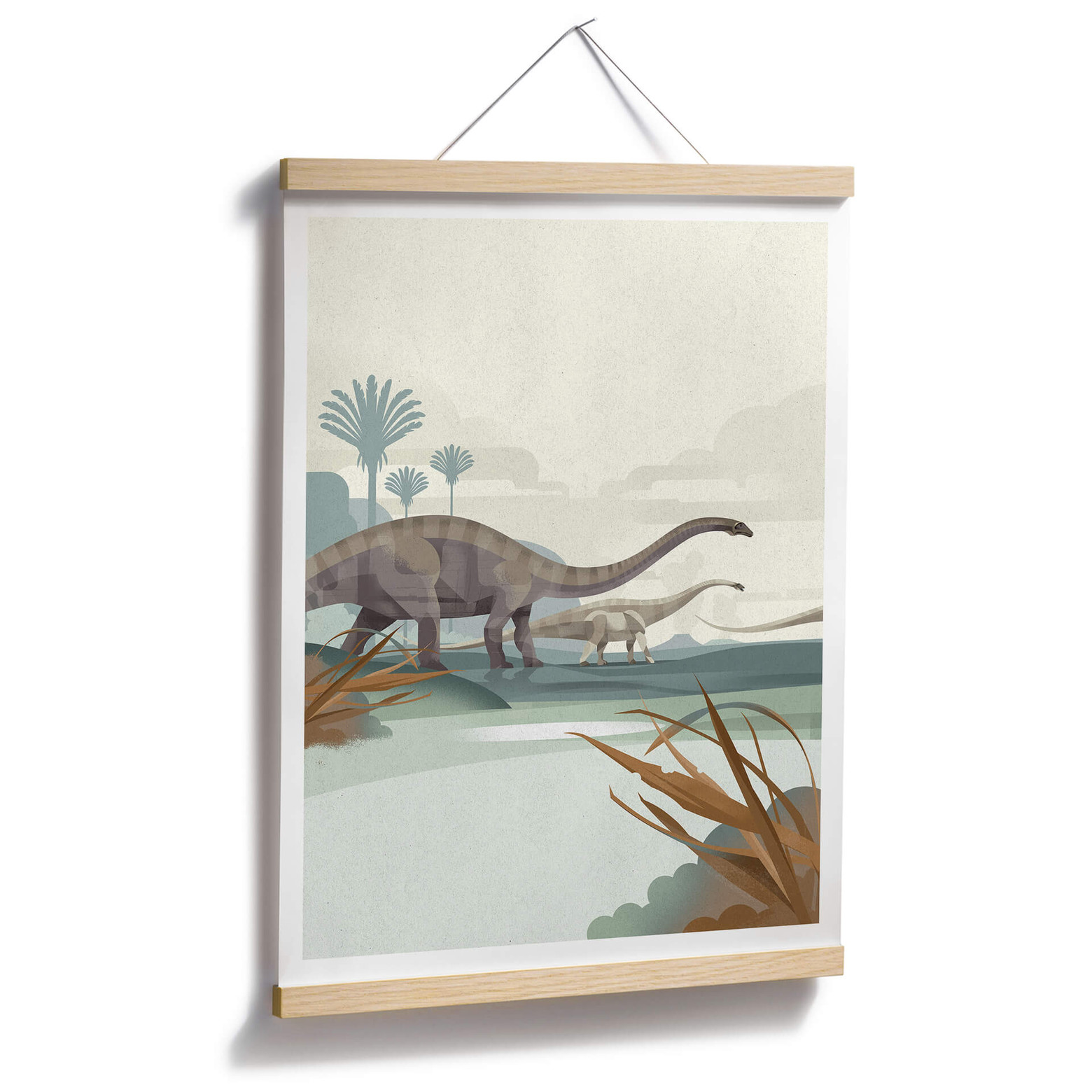 Poster Braun - Diplodocus | wall-art.de