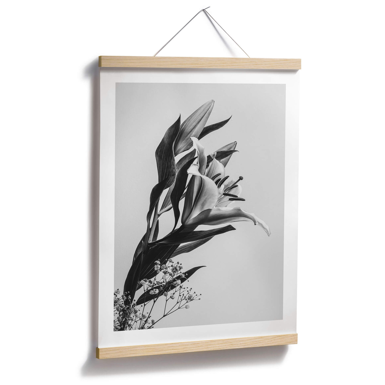 Poster Jo - Zauberhafter Lilie schwarz-weiß | wall-art.de