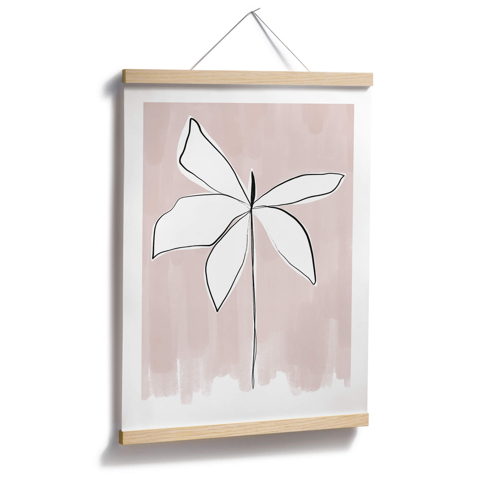 Poster uplusmestudio - Line Art - Das verlorene Blütenblatt | wall-art.de