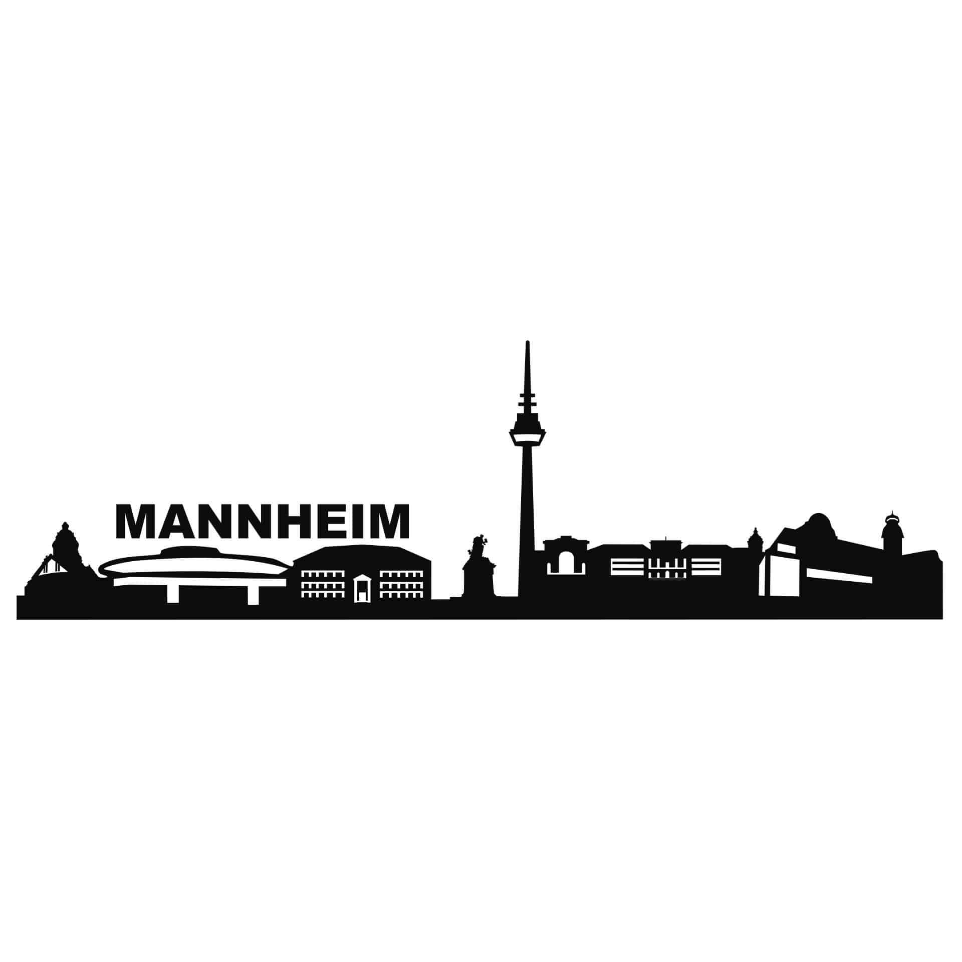 Wandtattoo Mannheim Skyline - die Mannheim Skyline gibt es als schönen ...