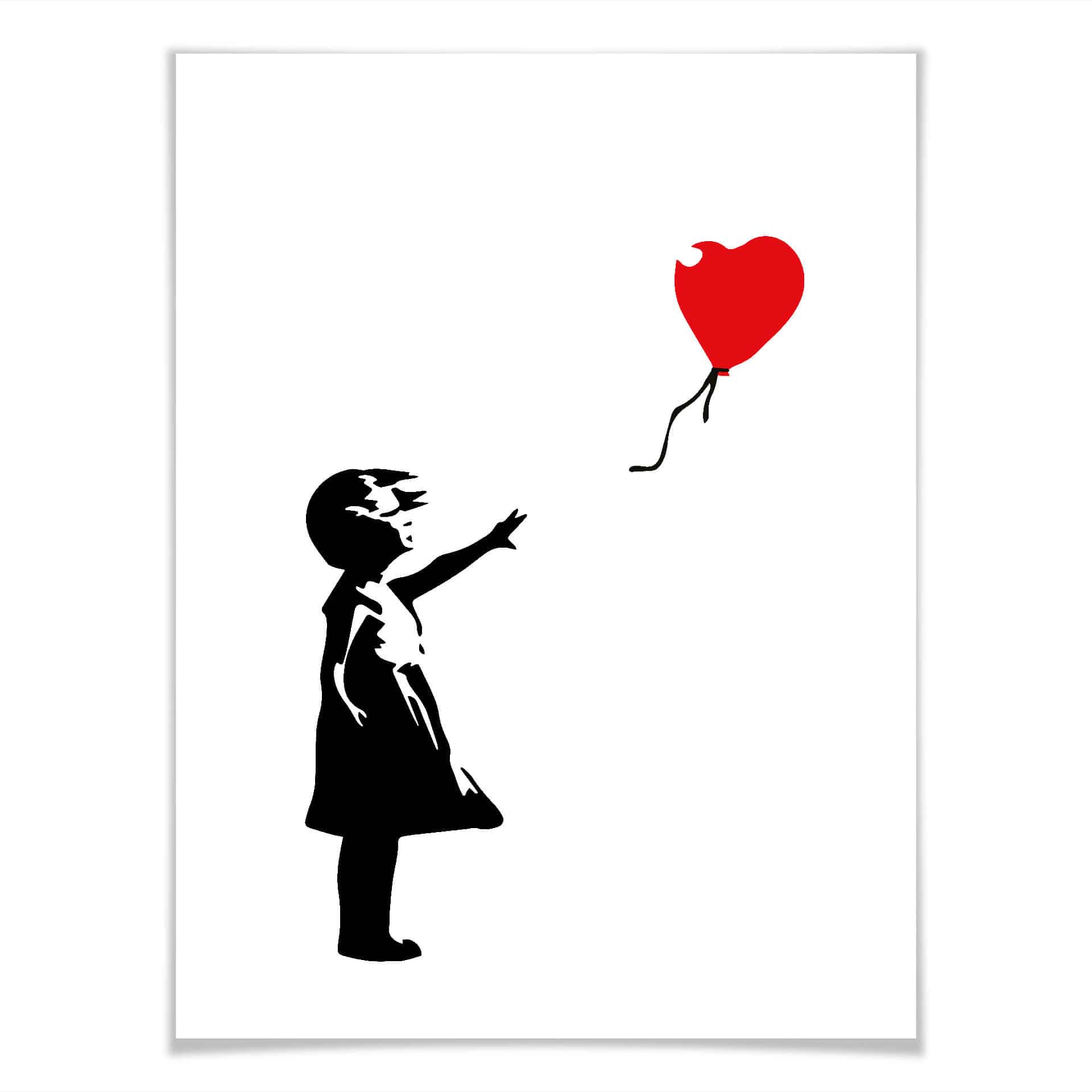 Poster Banksy - Girl with the red balloon | wall-art.nl
