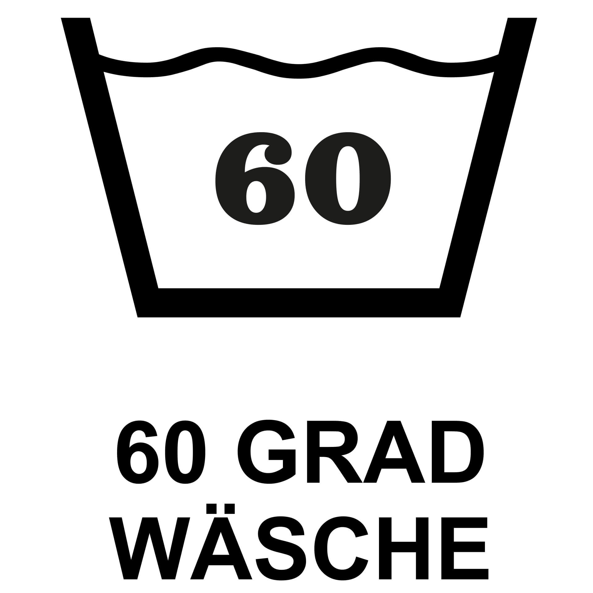 Wandtattoo Wäschezeichen 60 Grad | wall-art.de
