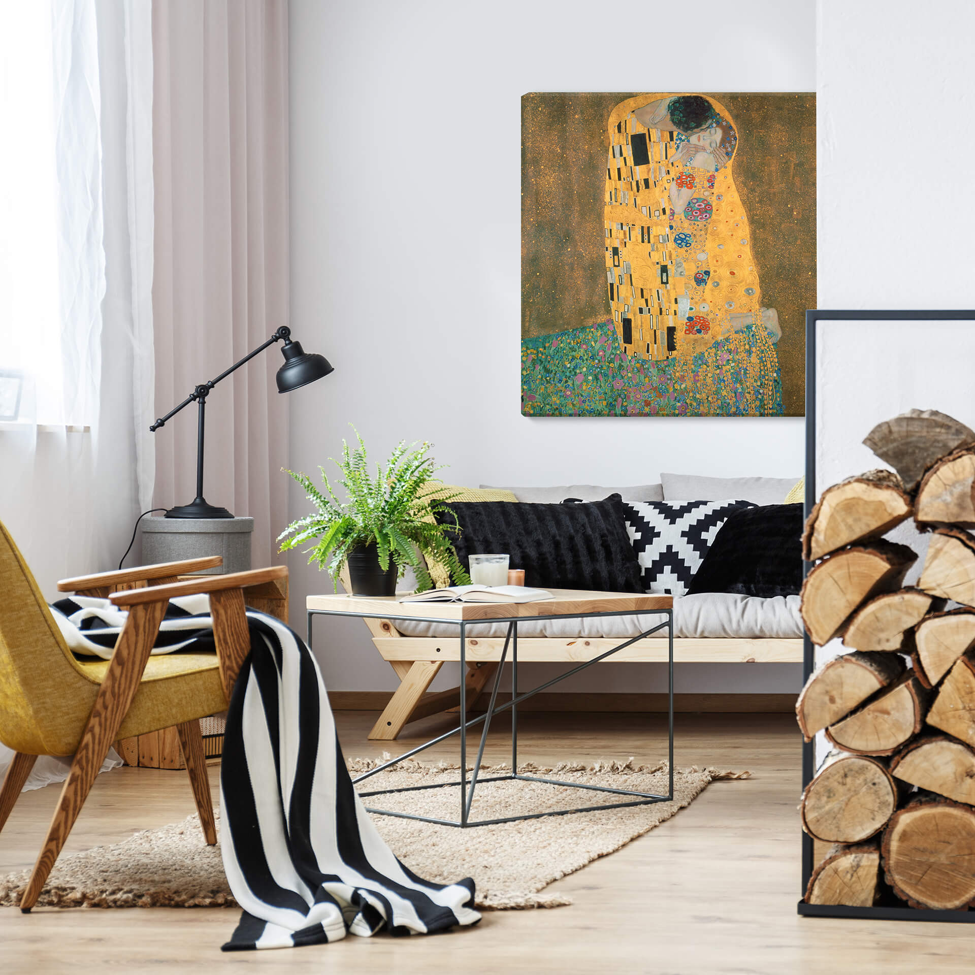 Gustav Klimt - Kysset | wall-art.dk