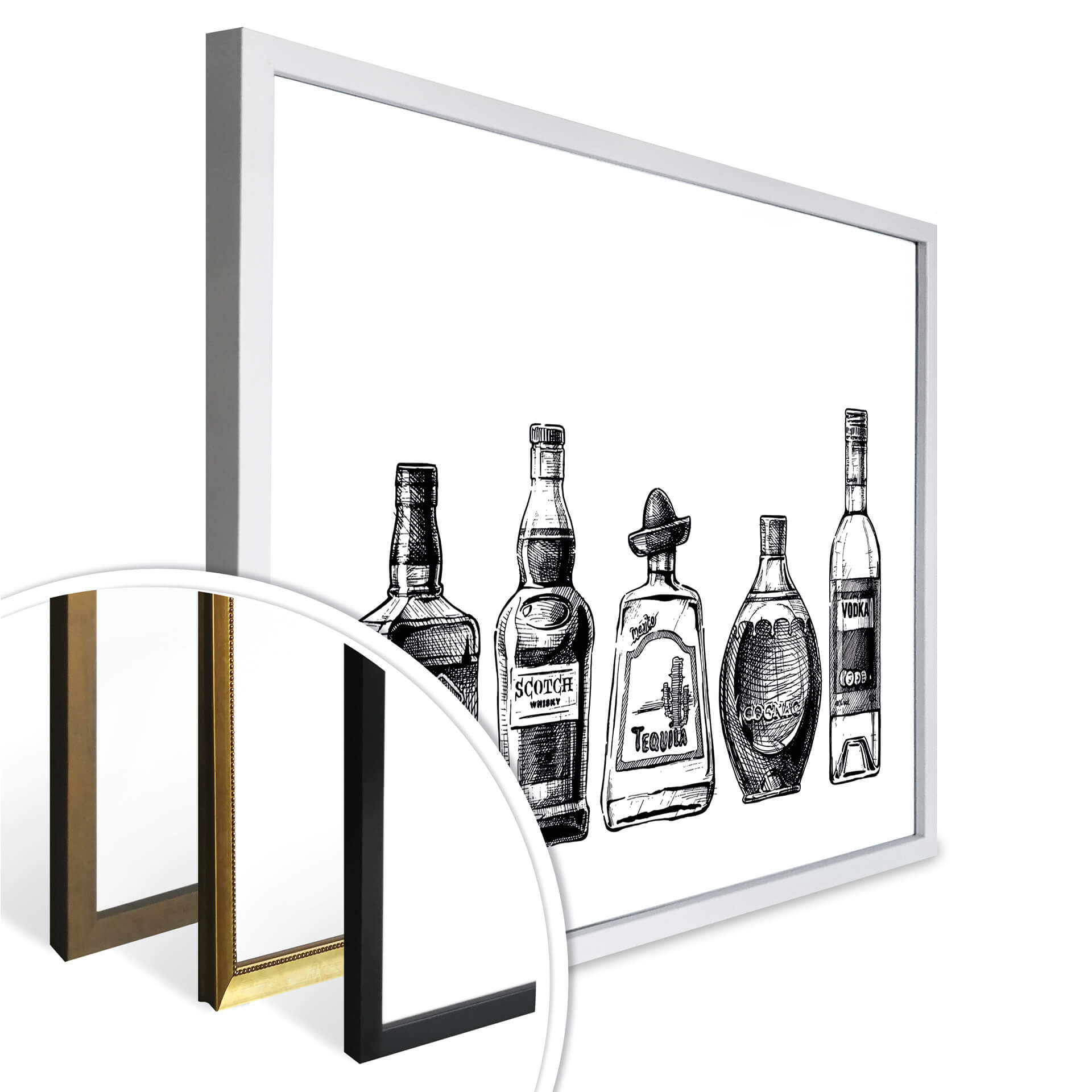 Poster 5 Flaschen voll Spaß | wall-art.de