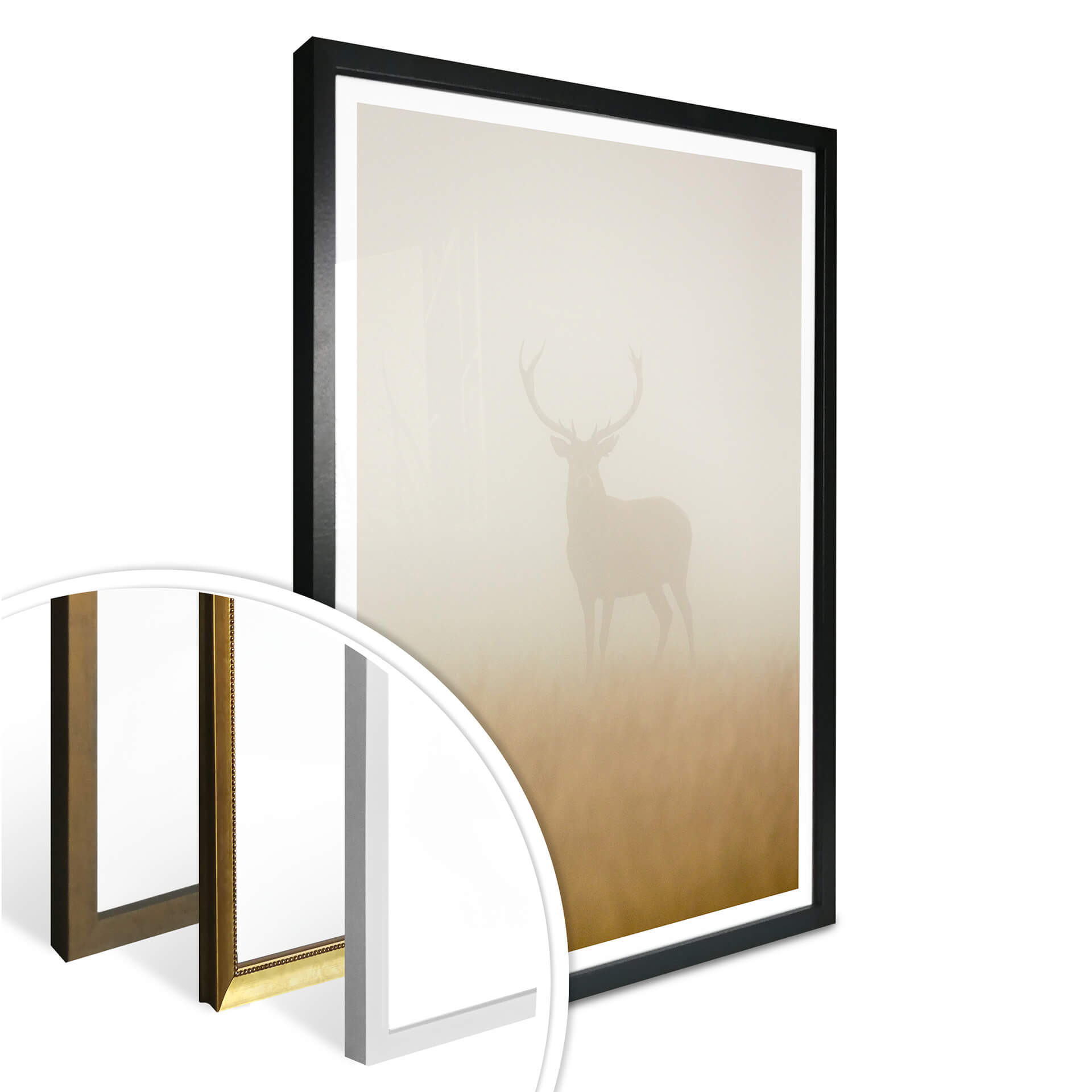 Poster Harling - Hirsch im Nebel | wall-art.de