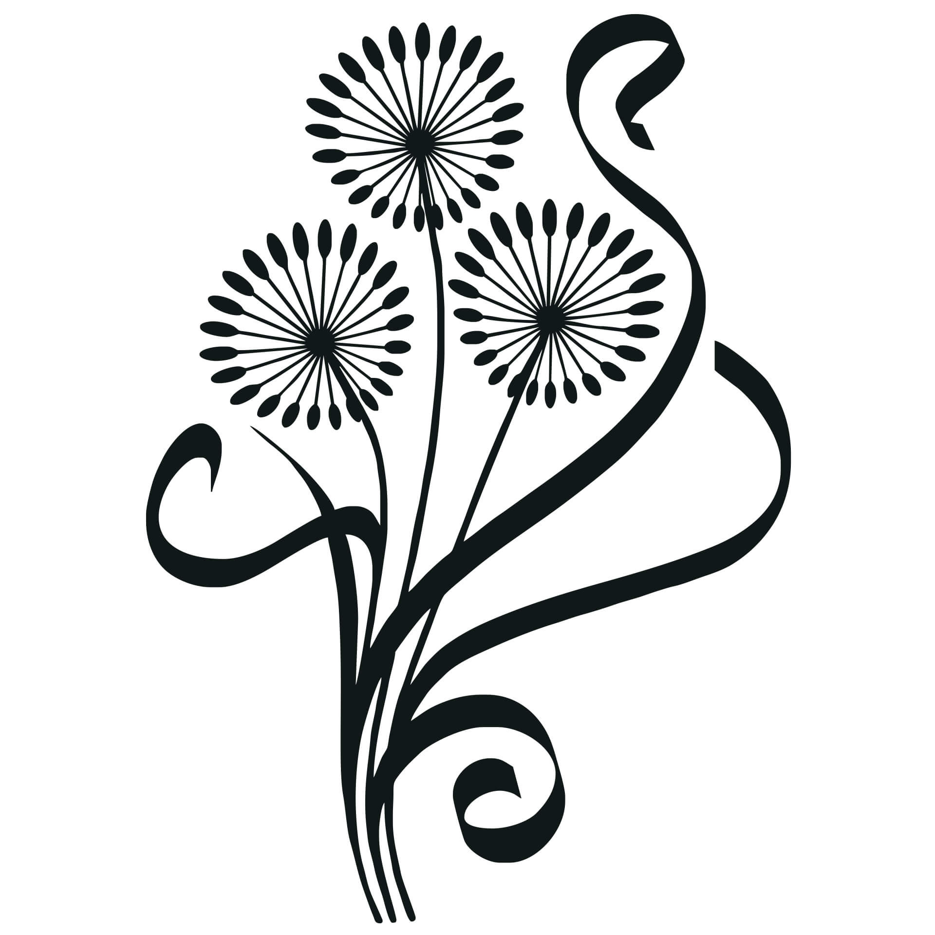 Wandtattoo Pusteblume abstrakt - eine Pusteblume als Wandtattoo für die ...