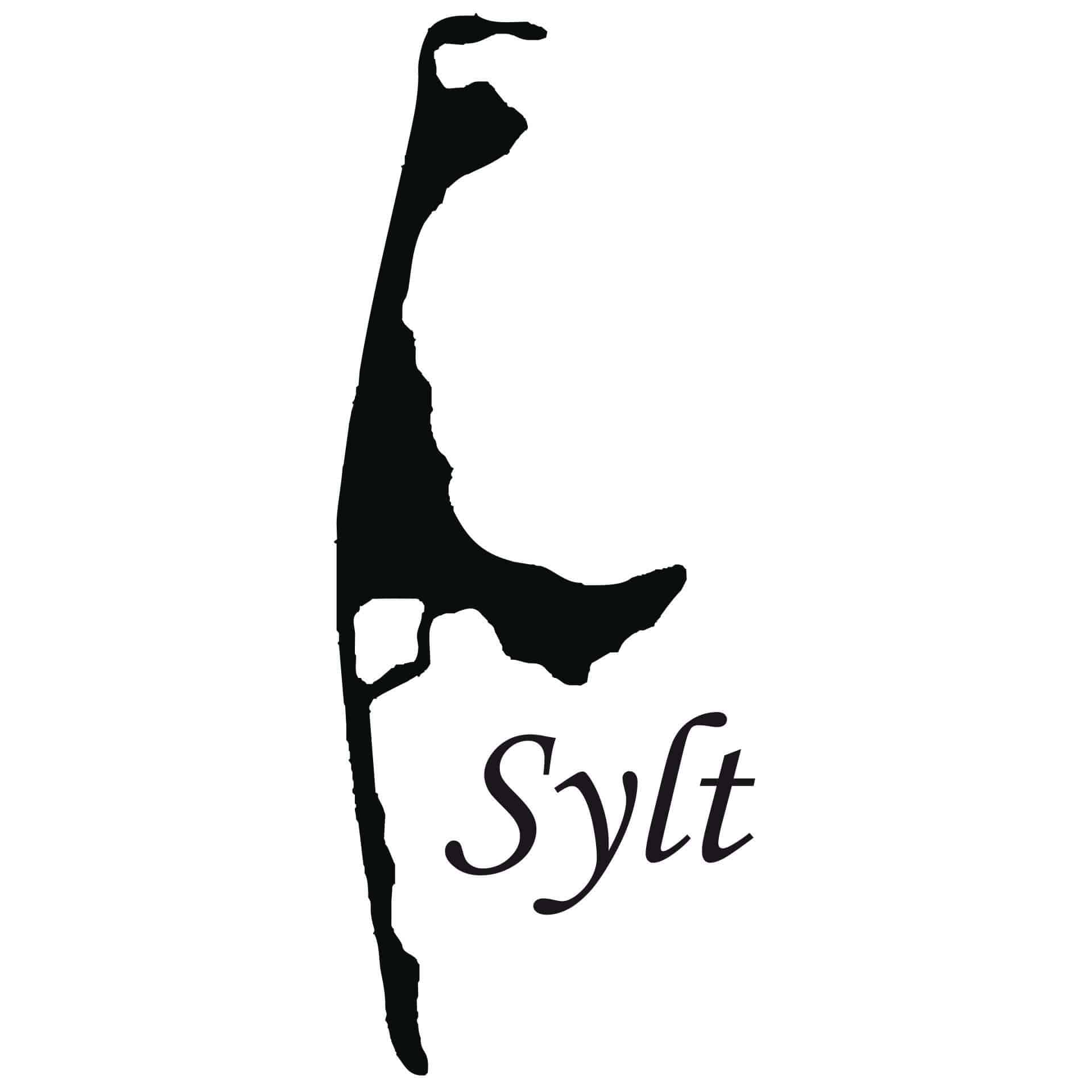 Wandtattoo Sylt - die Silhouette der schönen nordfriesischen Insel Sylt ...