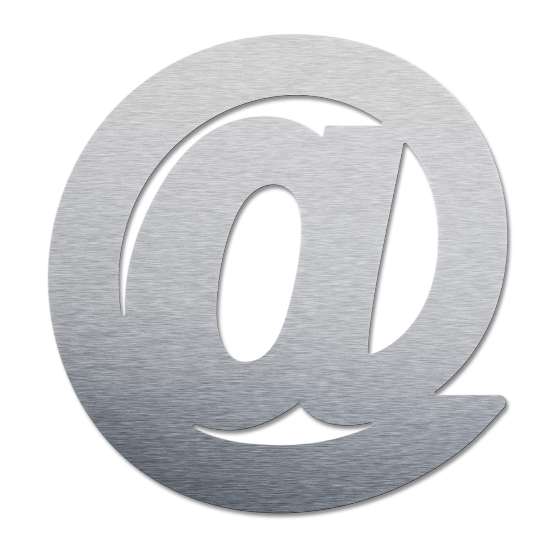 Alu-Dibond Buchstaben - At-zeichen in Silber-Optik | wall-art.de