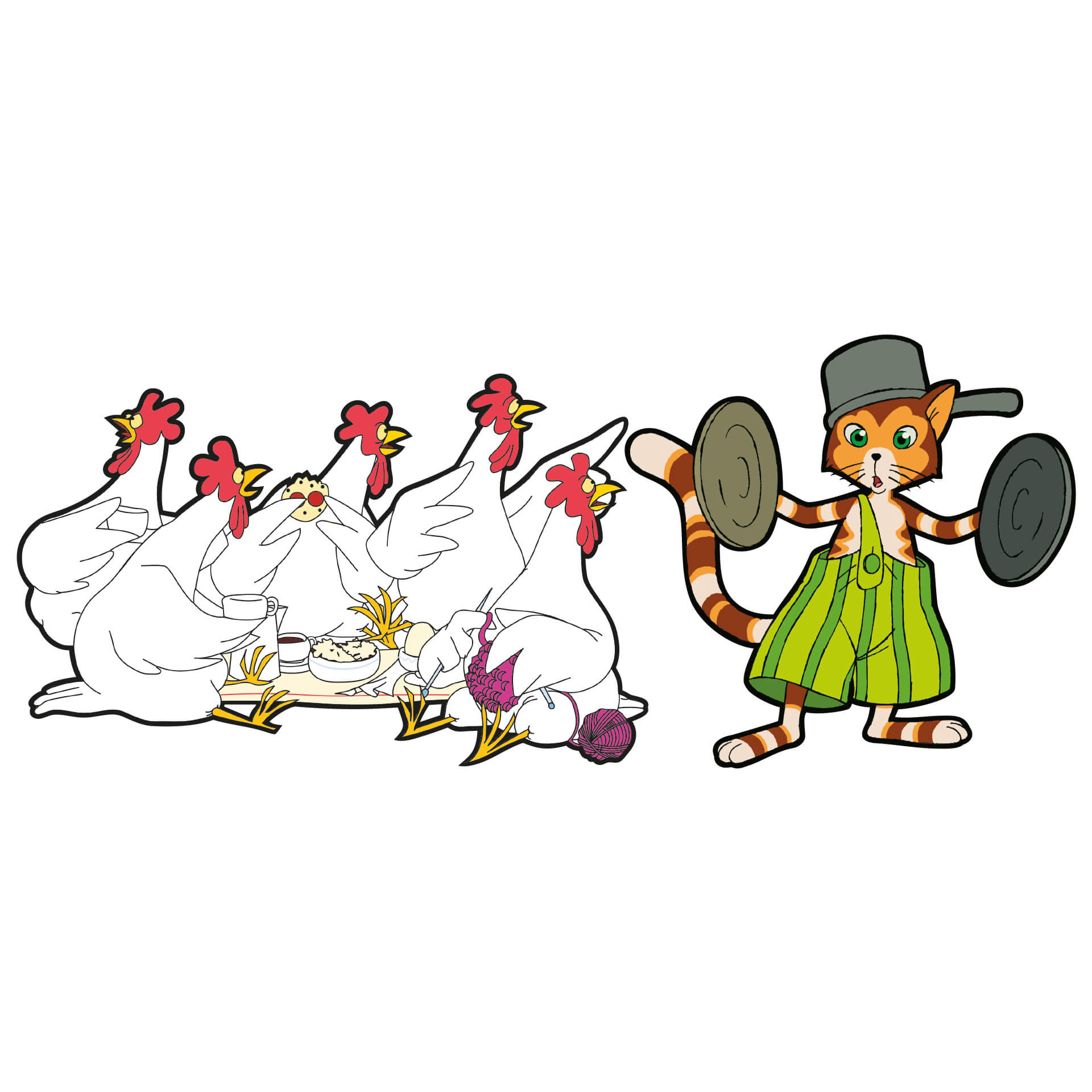 Wandtattoo Pettersson und Findus - Findus der Erschrecker | wall-art.de