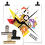 Poster Kandinsky - Auf Weiss II | wall-art.de