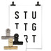 Poster - Typographie Stuttgart | wall-art.de