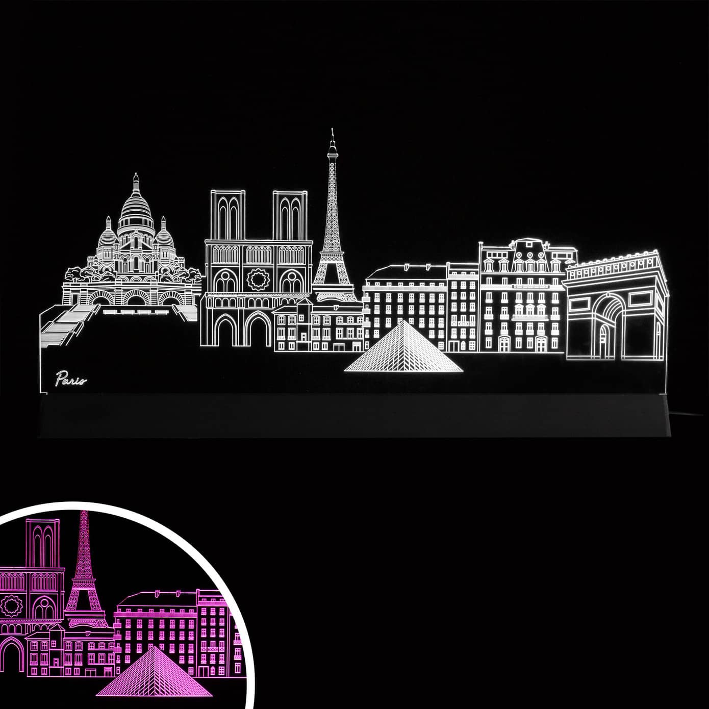 LED Skyline Paris | wall-art.de