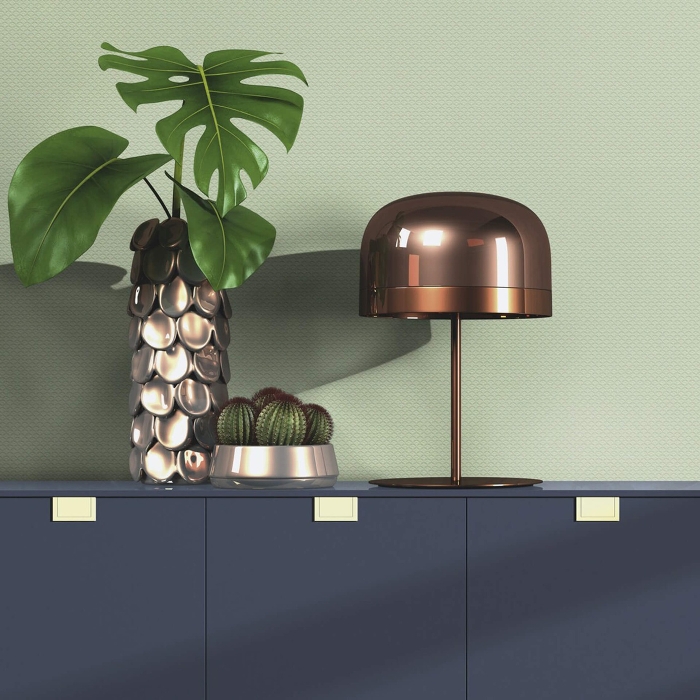 Rasch Vliestapete, Mustertapete Trianon XIII smaragdgrün 570274 | wall-art.de