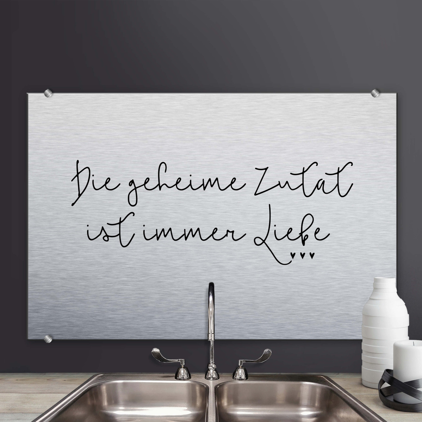 Spritzschutz - Die geheime Zutat ist immer Liebe | wall-art.de