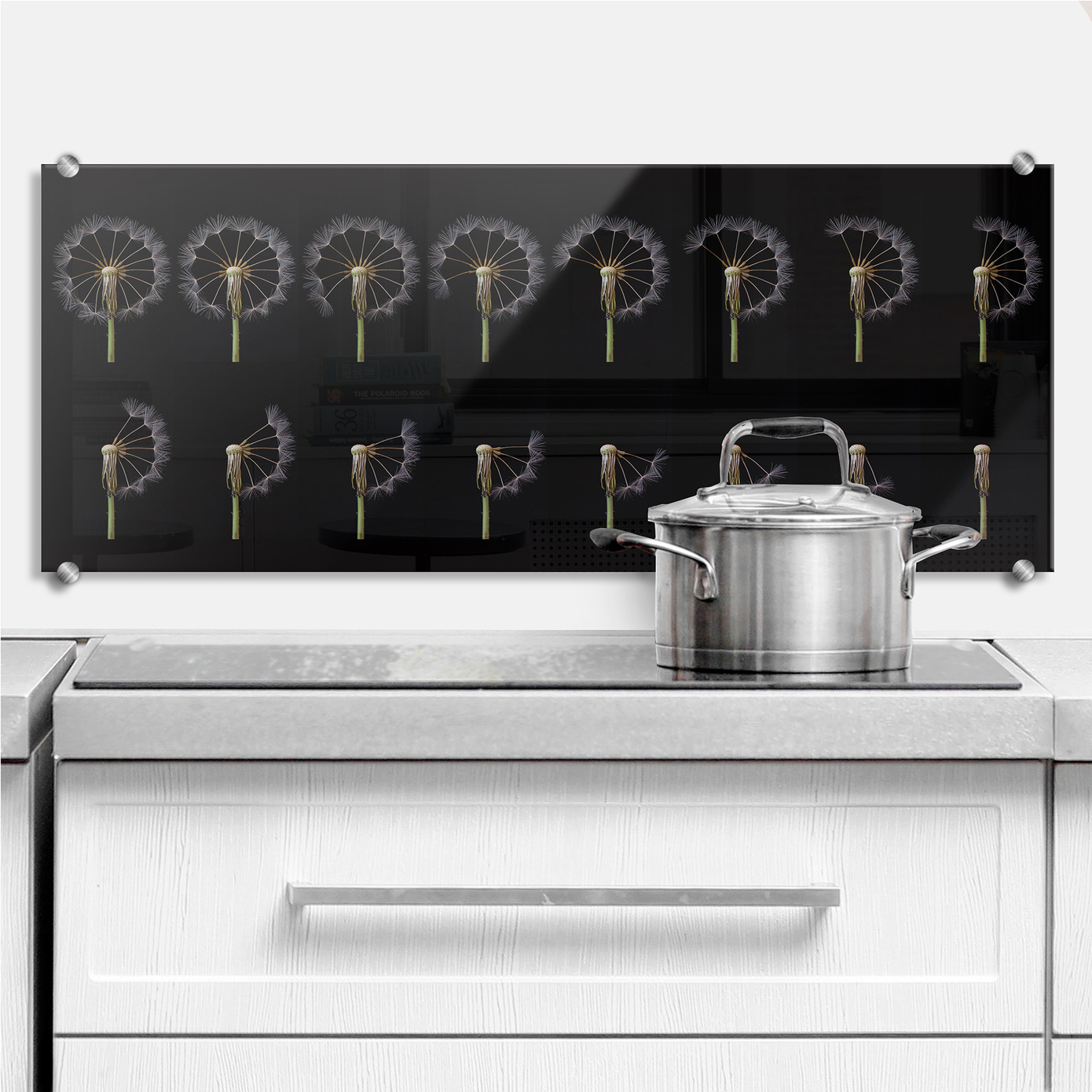 Story of a Dandelion - Panorama - Kitchen Splashback | wall-art.com