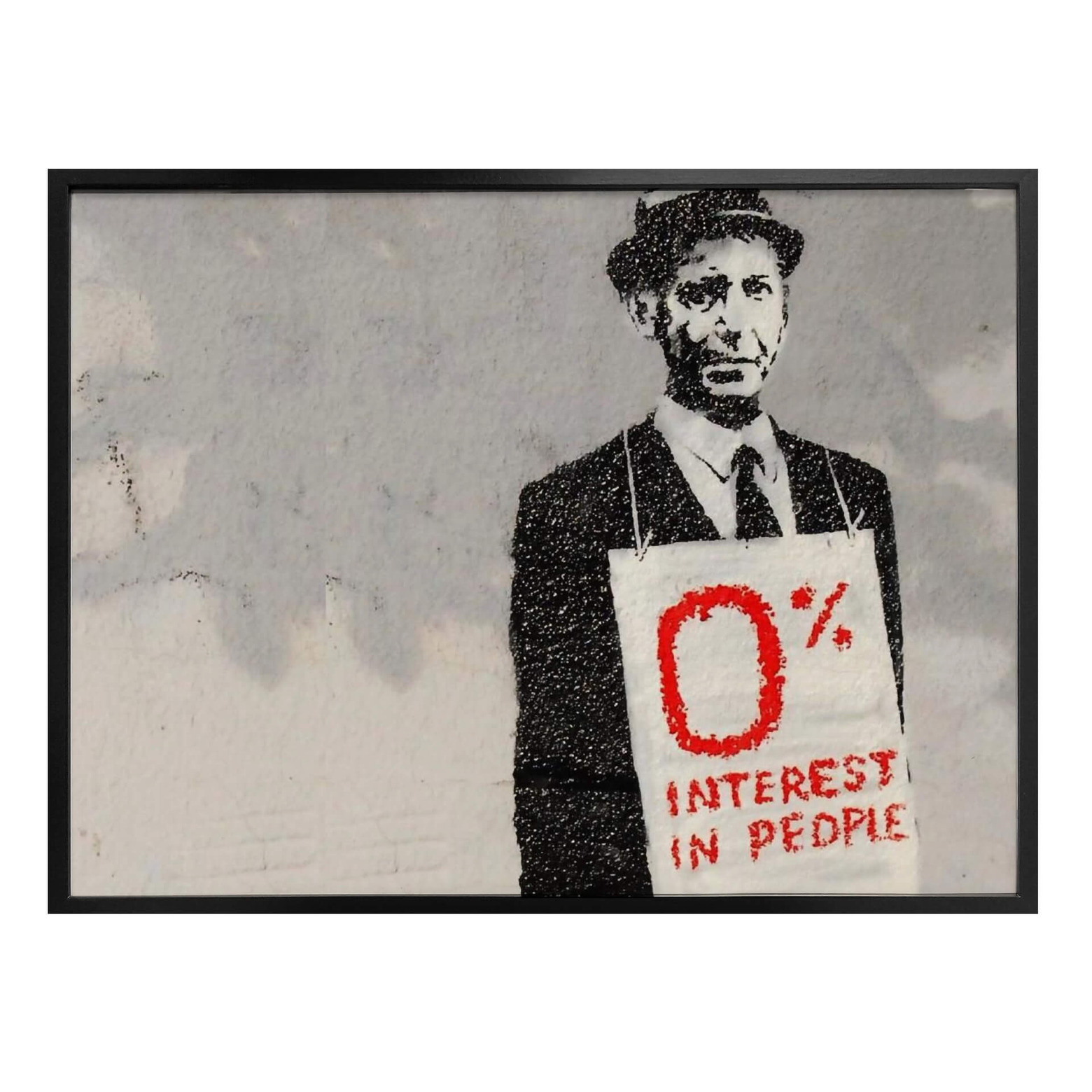 Poster Banksy - Zero interest in people | wall-art.de