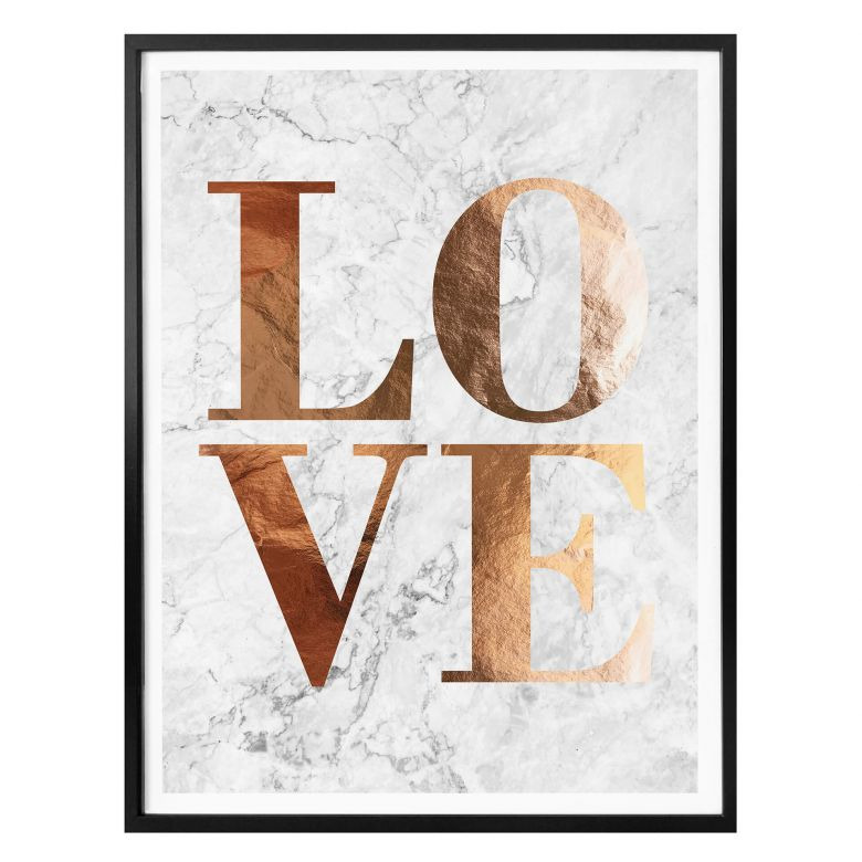 Poster Copper - Love 01 | wall-art.com