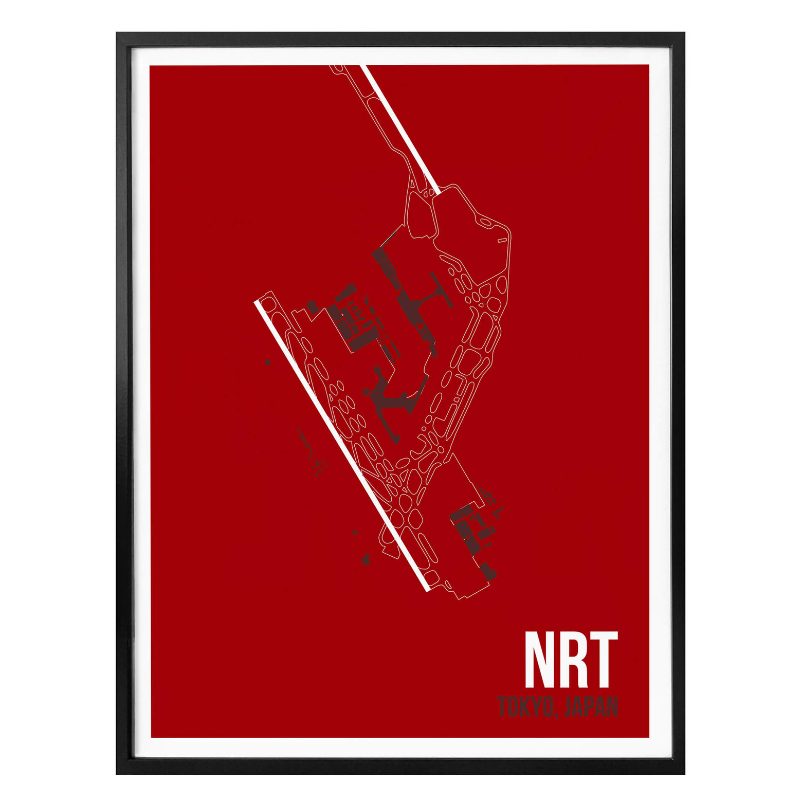 Poster 08Left - NRT plan de Tokyo | wall-art.fr