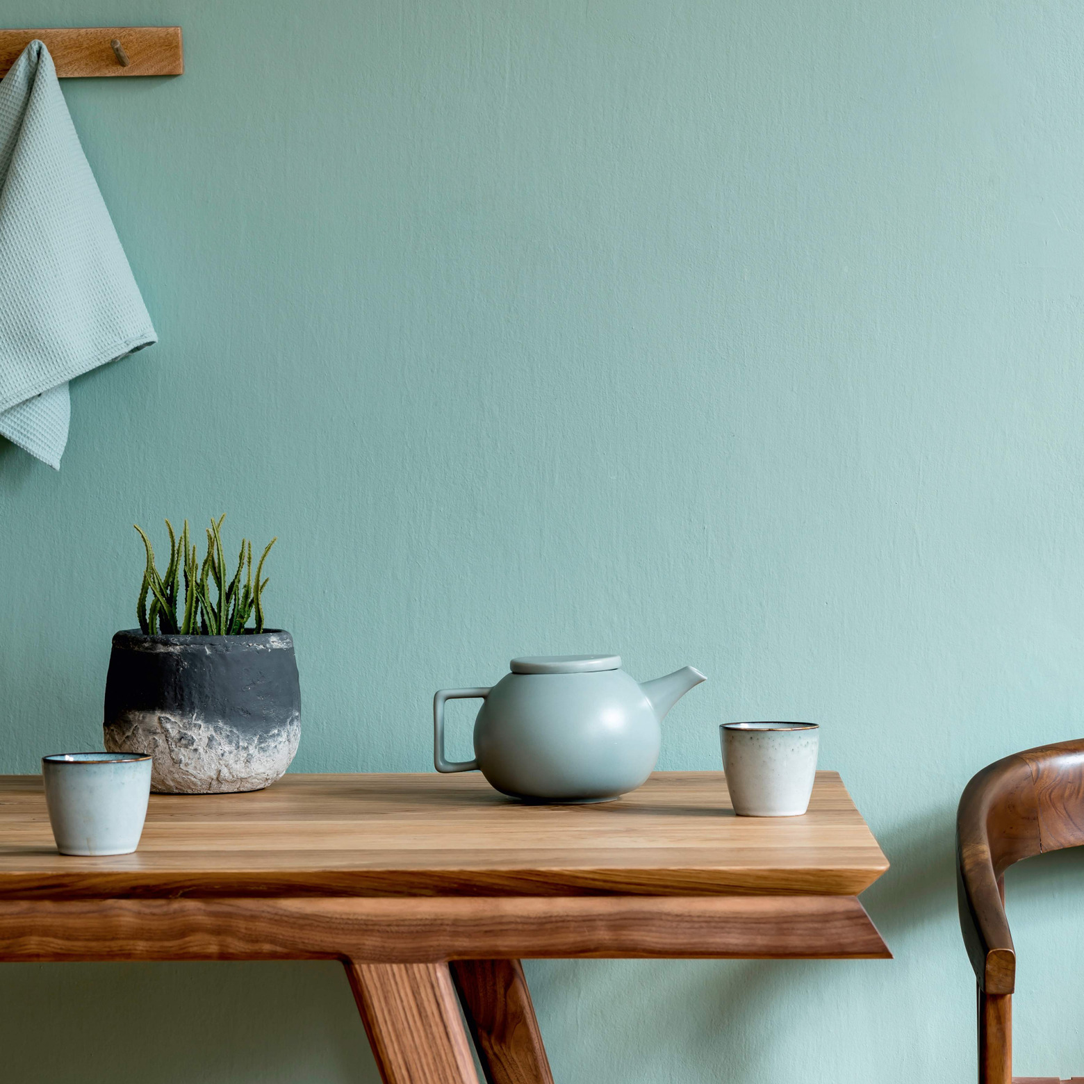 Papier peint uni, intissé Shades Iconic turquoise | wall-art.fr