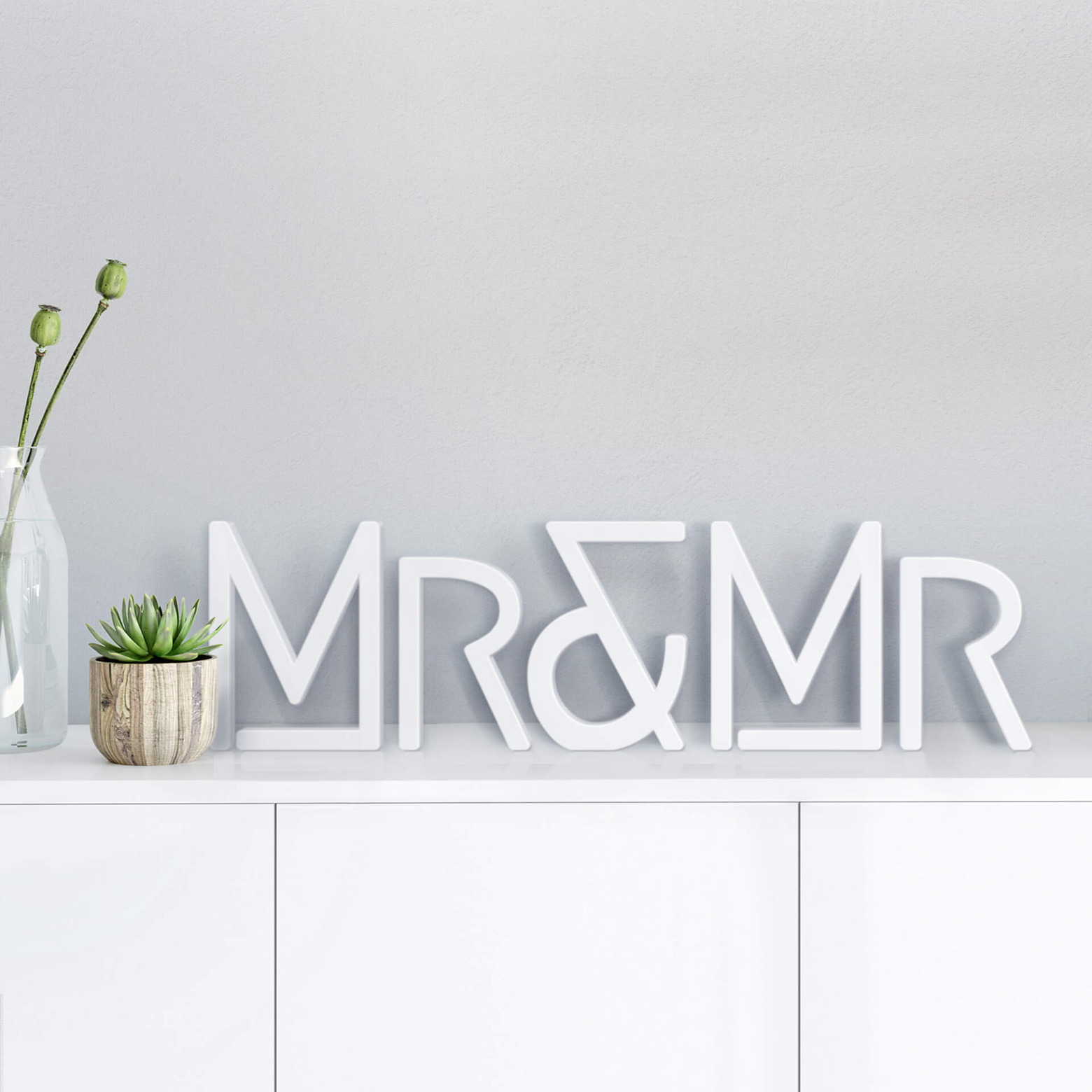 Scritta 3D - Mr & Mr modern | wall-art.it