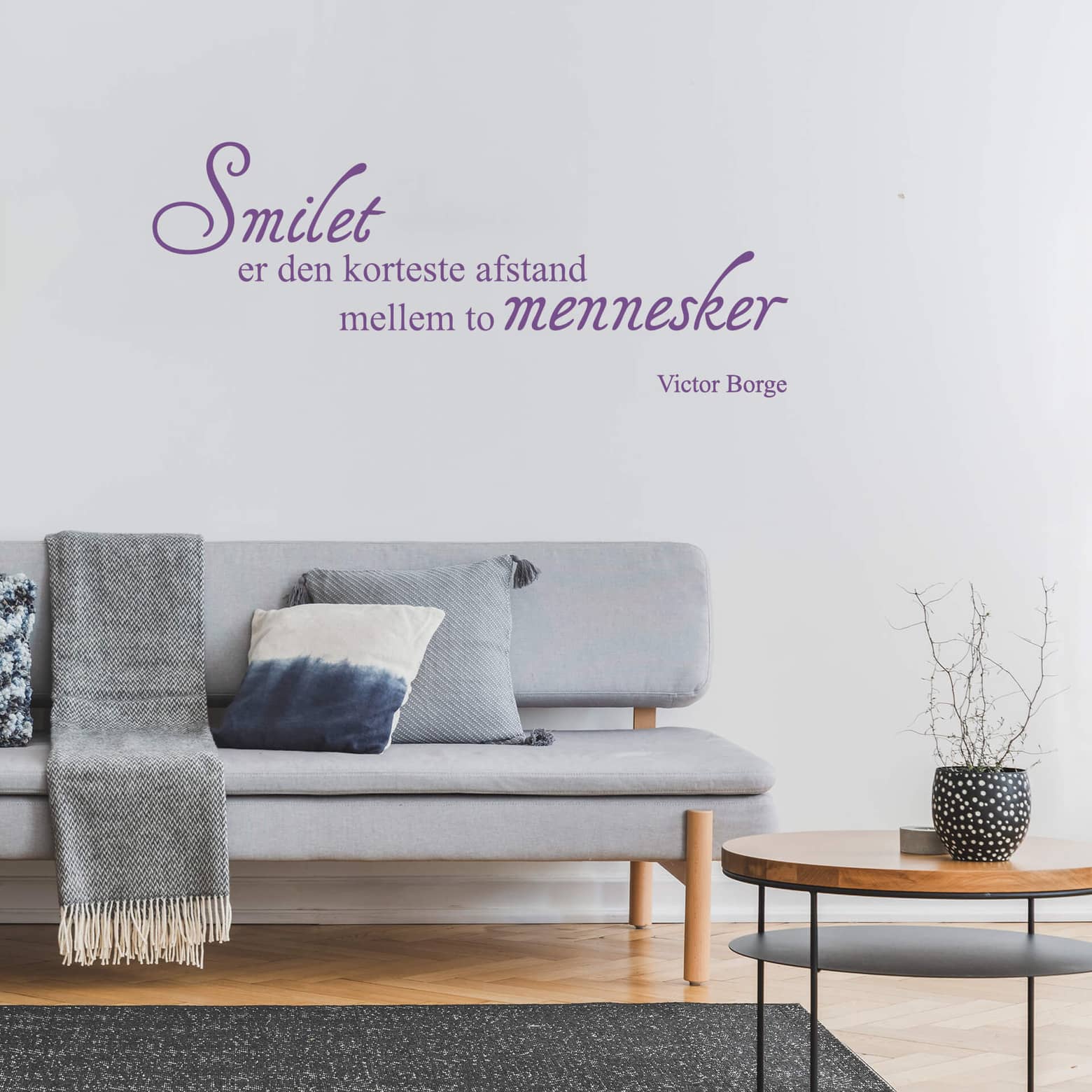Wallsticker - Smilet er den... | wall-art.dk