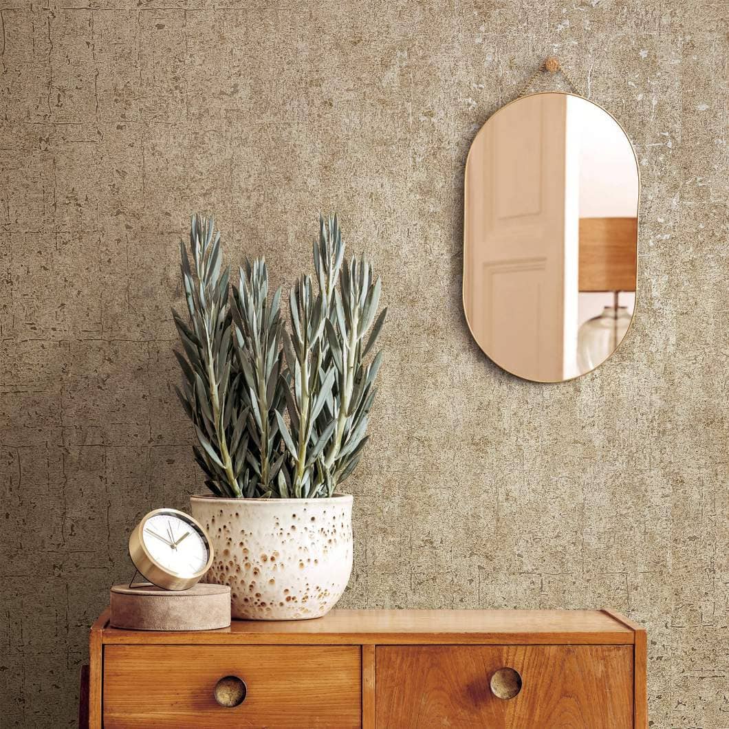 Tekstureret tapet Novamur Yvi beige, brun | wall-art.dk