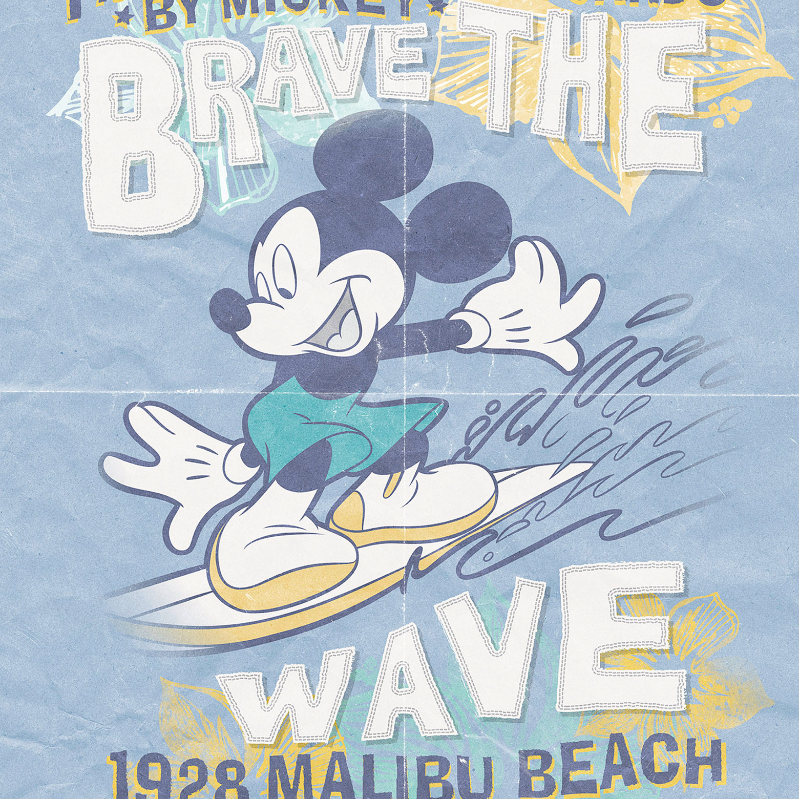 Vlies Fototapete - Mickey Brave the Wave - 200 x 280 cm | wall-art.de