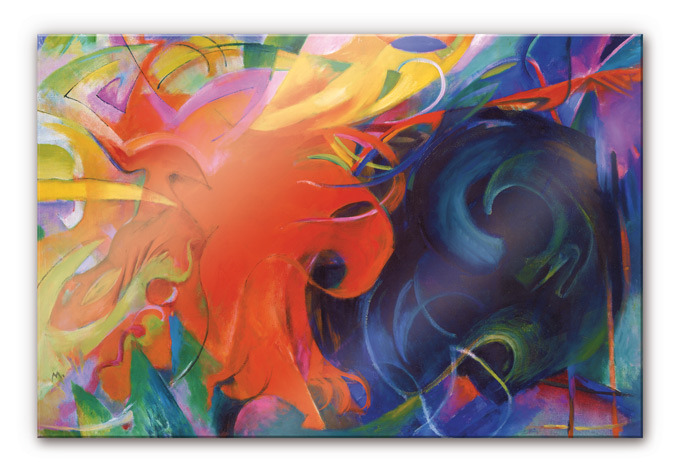 Stampa su acrilico Marc - Forme in lotta | wall-art.it