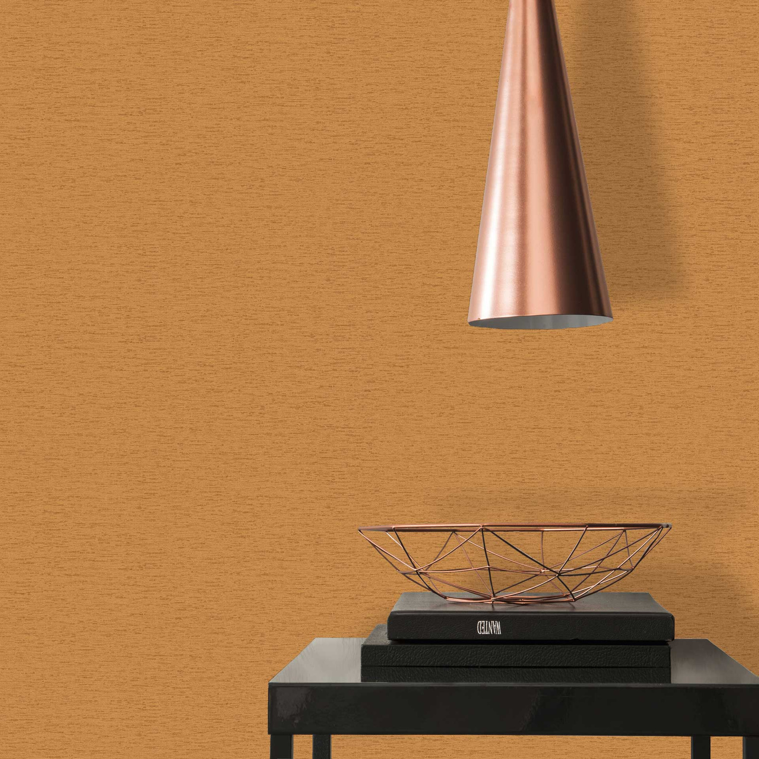 horisontal struktureret peel and stick tapet brun gul | wall-art.dk